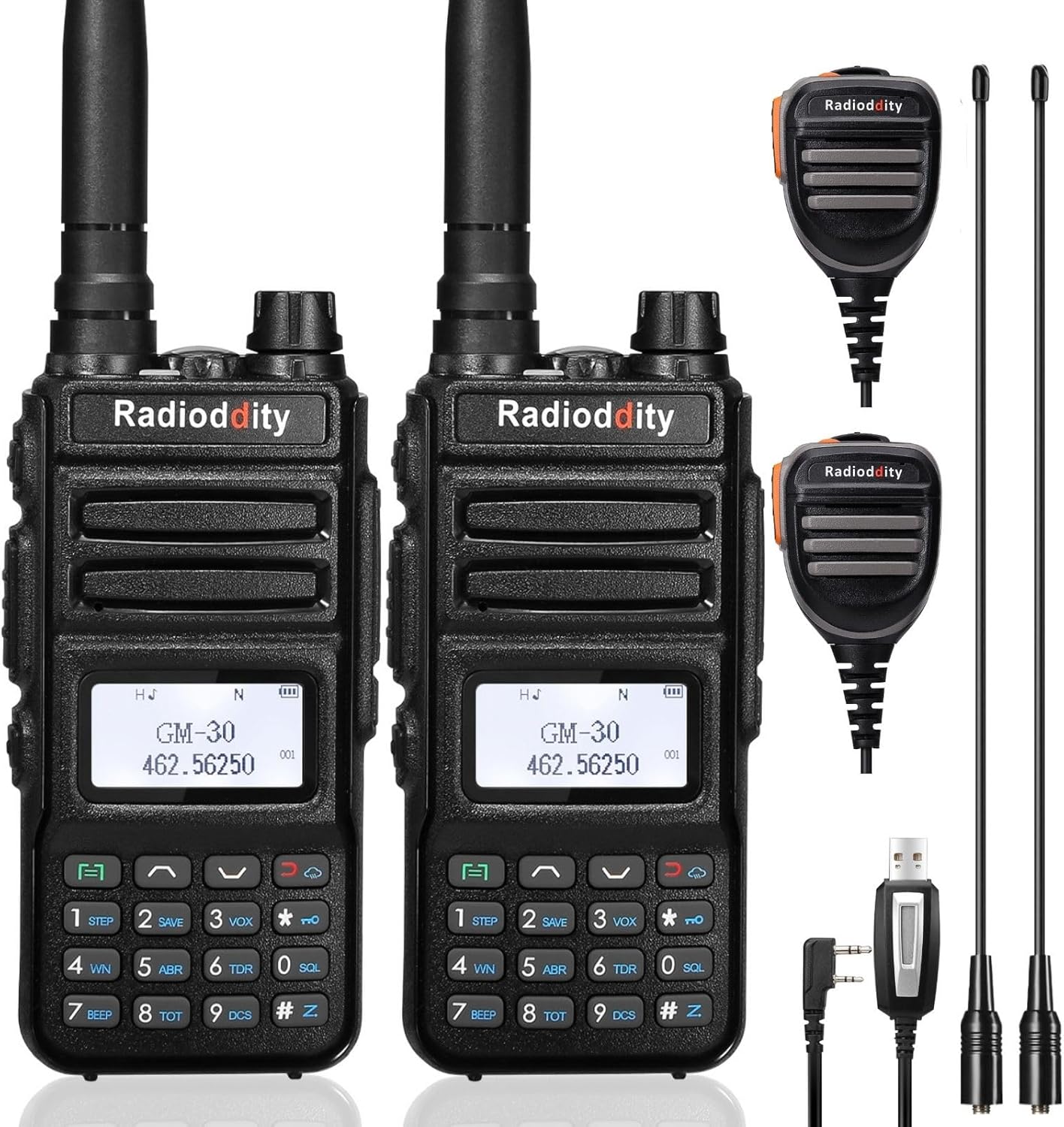 Amazon.com: Radioddity GM-30 GMRS Radio Handheld 5W Long Range, GMRS Repeater Capable, 11 NOAA ...