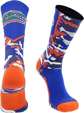 Amazon.com: TCK University of Florida Gators Socks Woodland Camo Crew ...