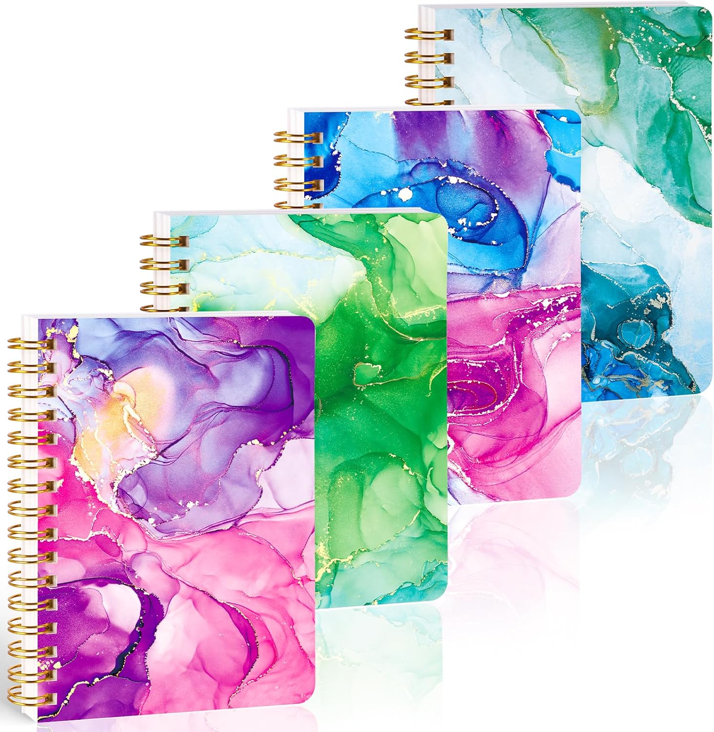 Amazon.com : HIBOX 4PCS Mini Spiral Notepads A6, Marbleized Pocket ...