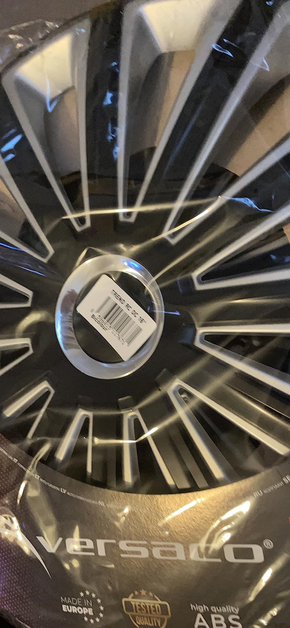 Versaco Car Wheel Trims TRENDRCBS16 - Black/Silver 16 Inch 12-Spoke - Boxed Set of 4 Hubcaps ...