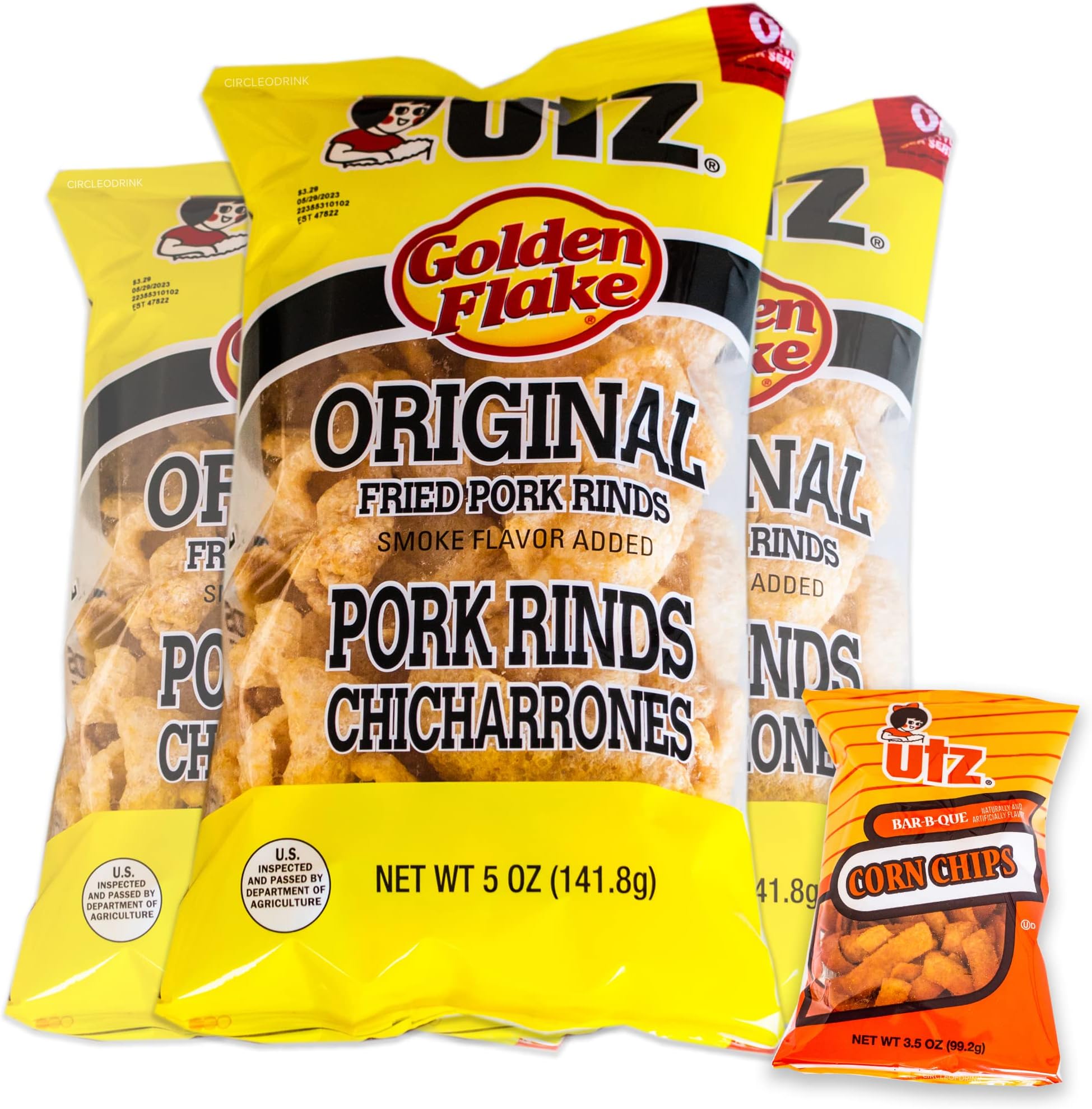 Amazon.com: Utz Original Pork Rinds (3, 5oz bags) - Variety Pack ...