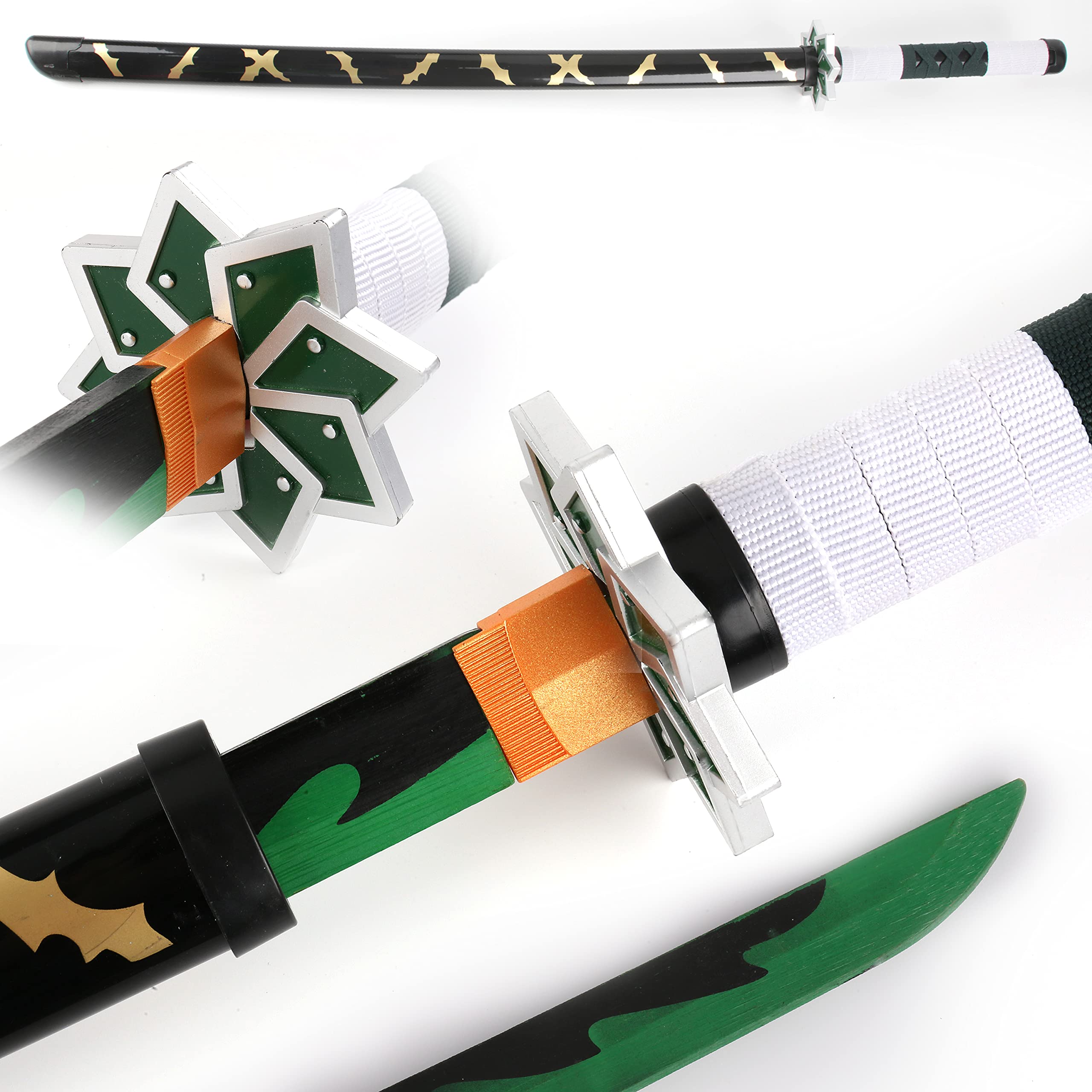 Twinkanime Demon Sword Slayer Katana Samurai Natural Bamboo Material 41 ...