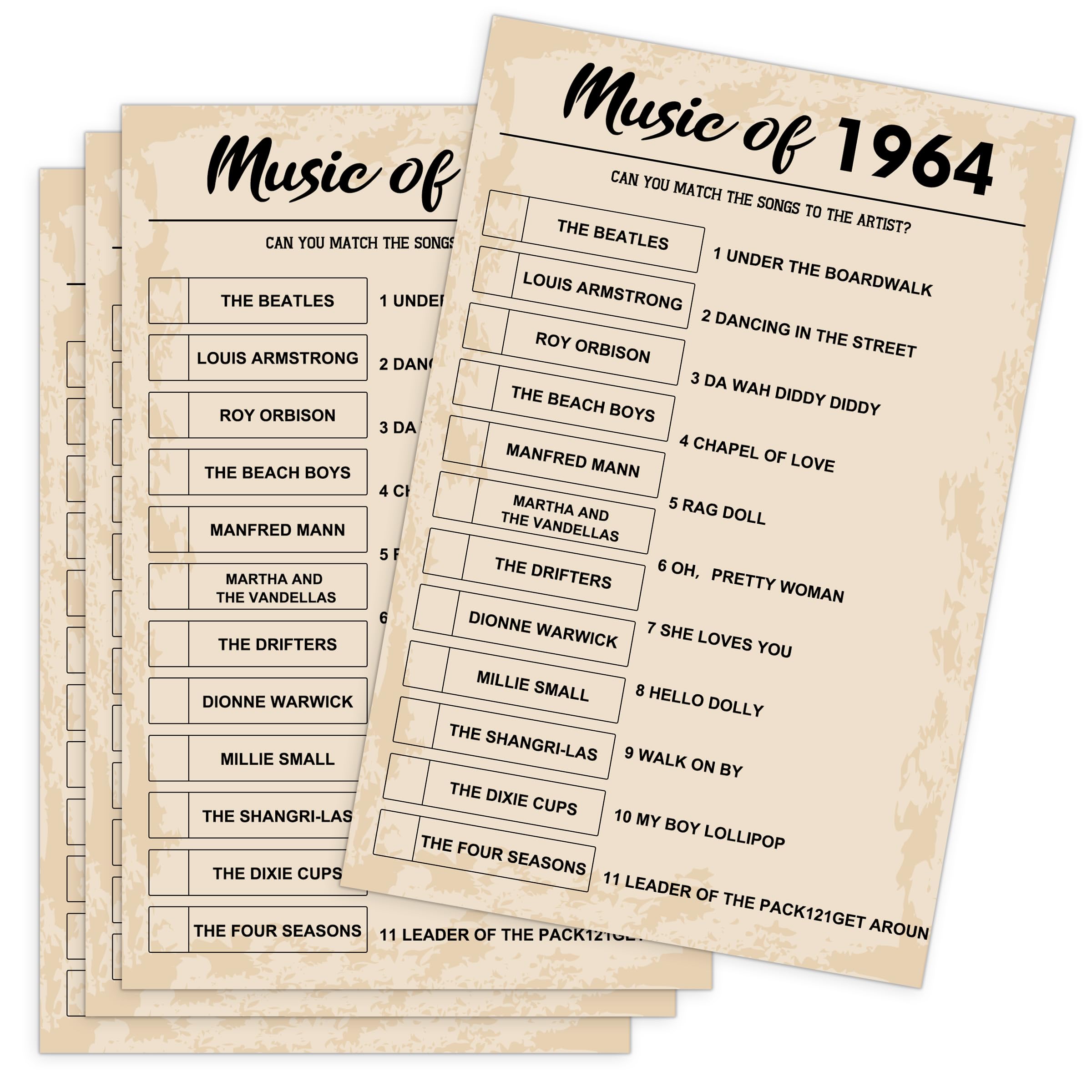 Amazon.com: 60th Birthday Party Games, Music of 1964 Games, Birthday ...