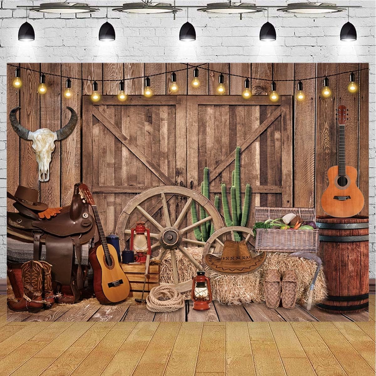 Amazon.com : Western Party Backdrop Western Cowboy Party Backdrop ...