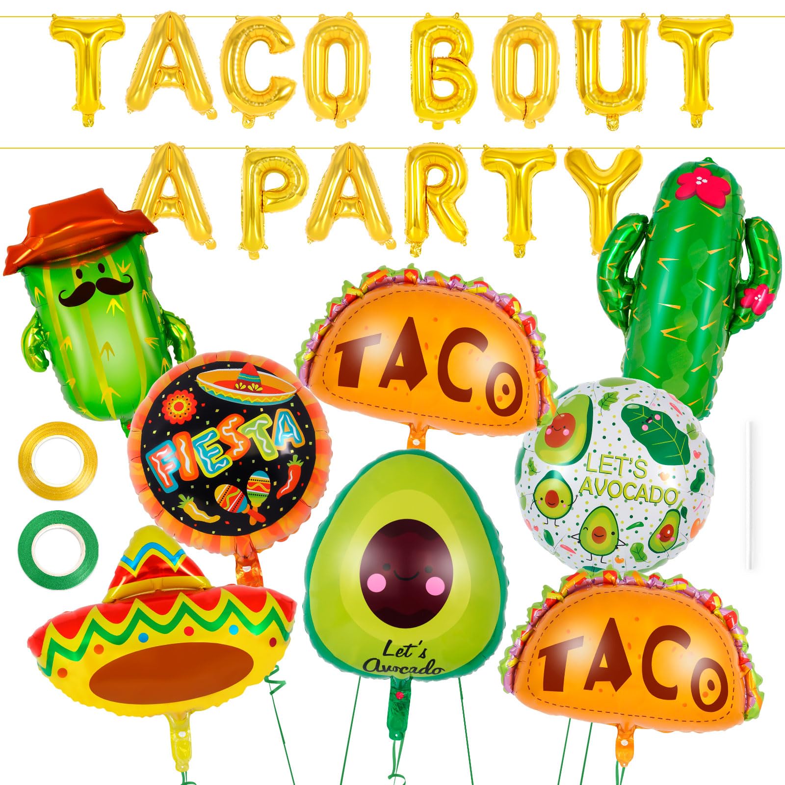 Amazon.com: 22 Pcs Big Taco Party Decorations Set,Mexican Fiesta Party ...