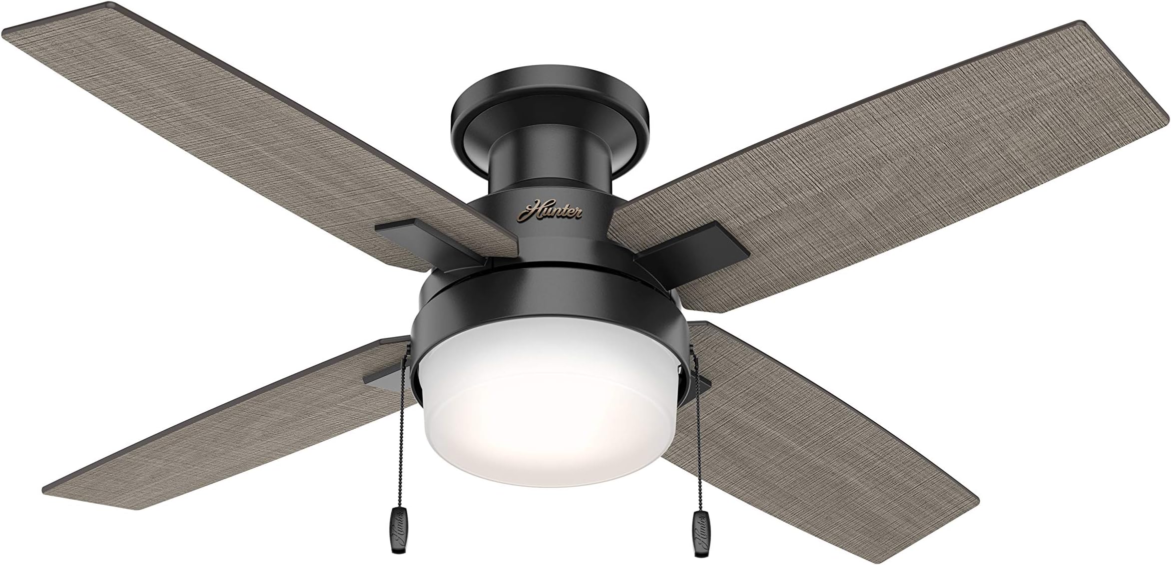 Amazon.com: Hunter Fan 44 inch Contemporary Matte Black Indoor/Outdoor ...