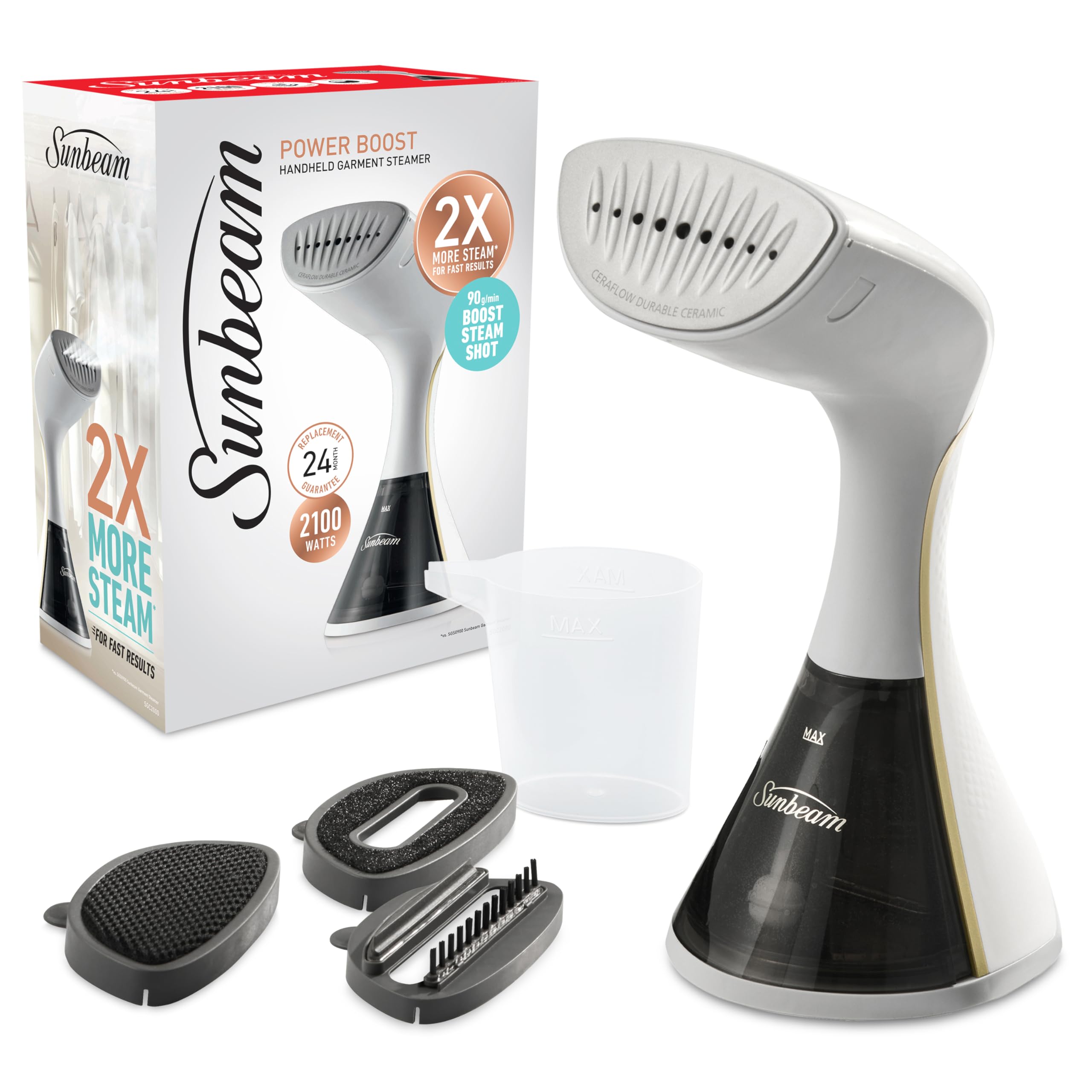 Sunbeam Power Boost Handheld Garment Steamer | 2100W, 90g/Min Steam ...