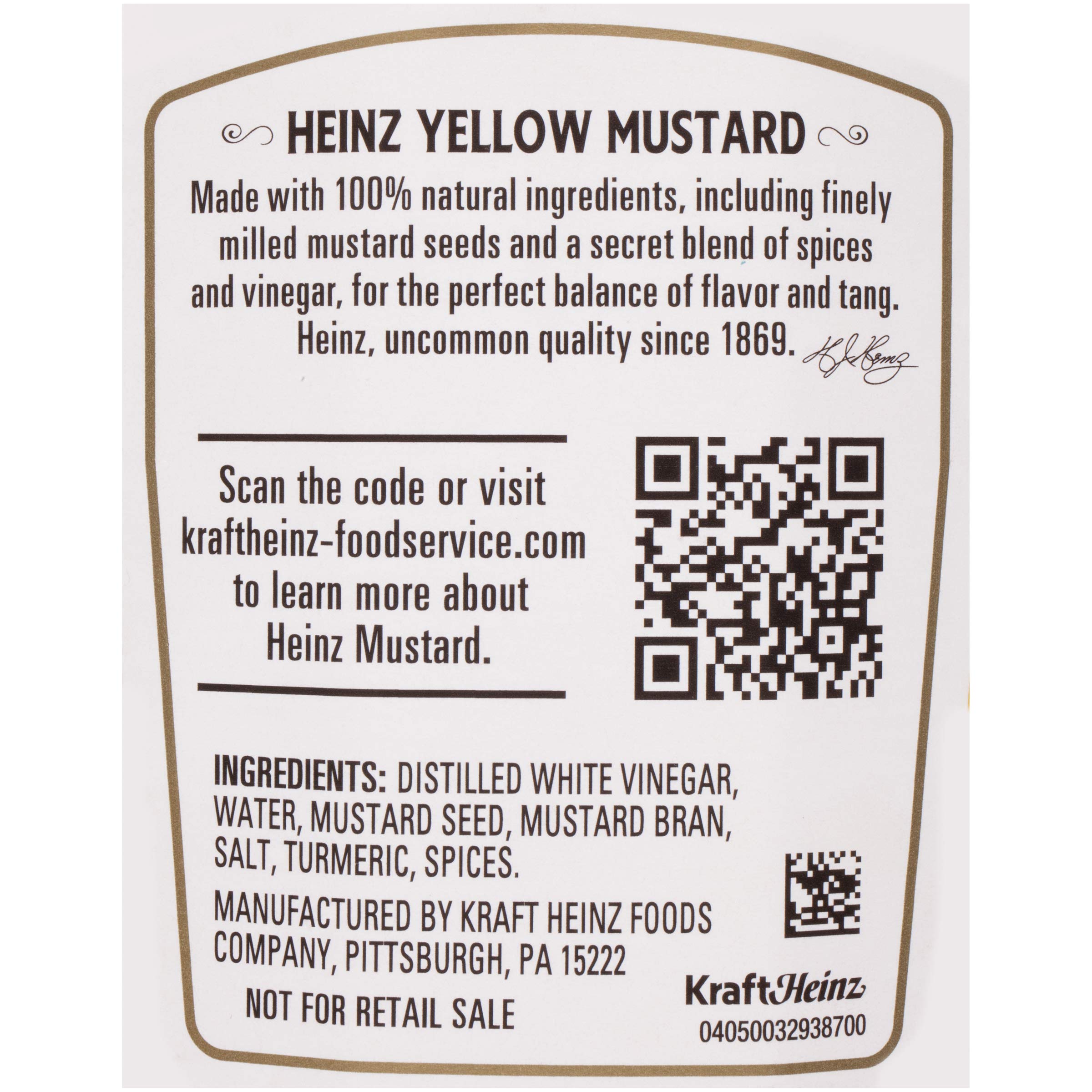 Heinz Yellow Mustard Label