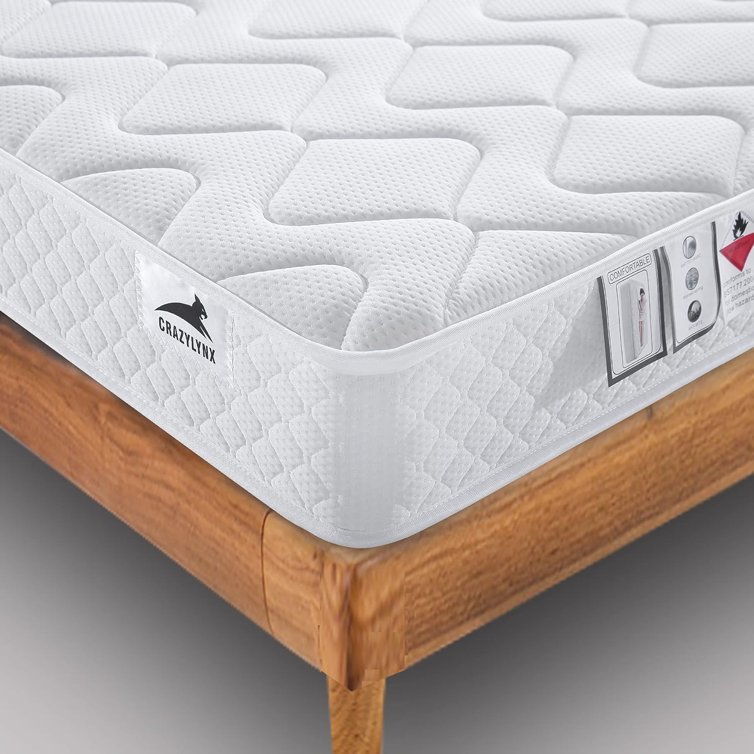 CRAZYLYNX 3FT Single Mattress 9-Zone Inner Spring Single Bed Mattress ...