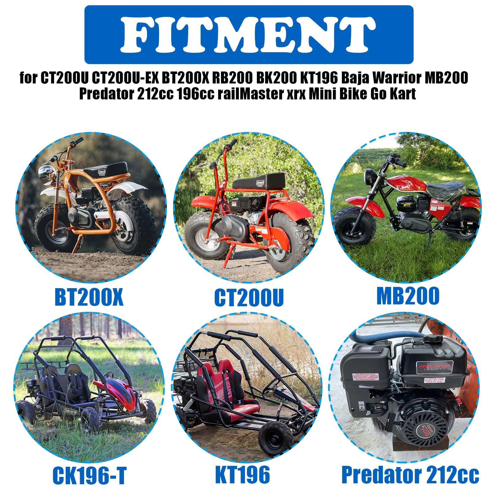 Snapklik.com : Carburetor Upgrade Main Jet Kit For Predator 212cc Coleman BT200X CT200U Trail ...