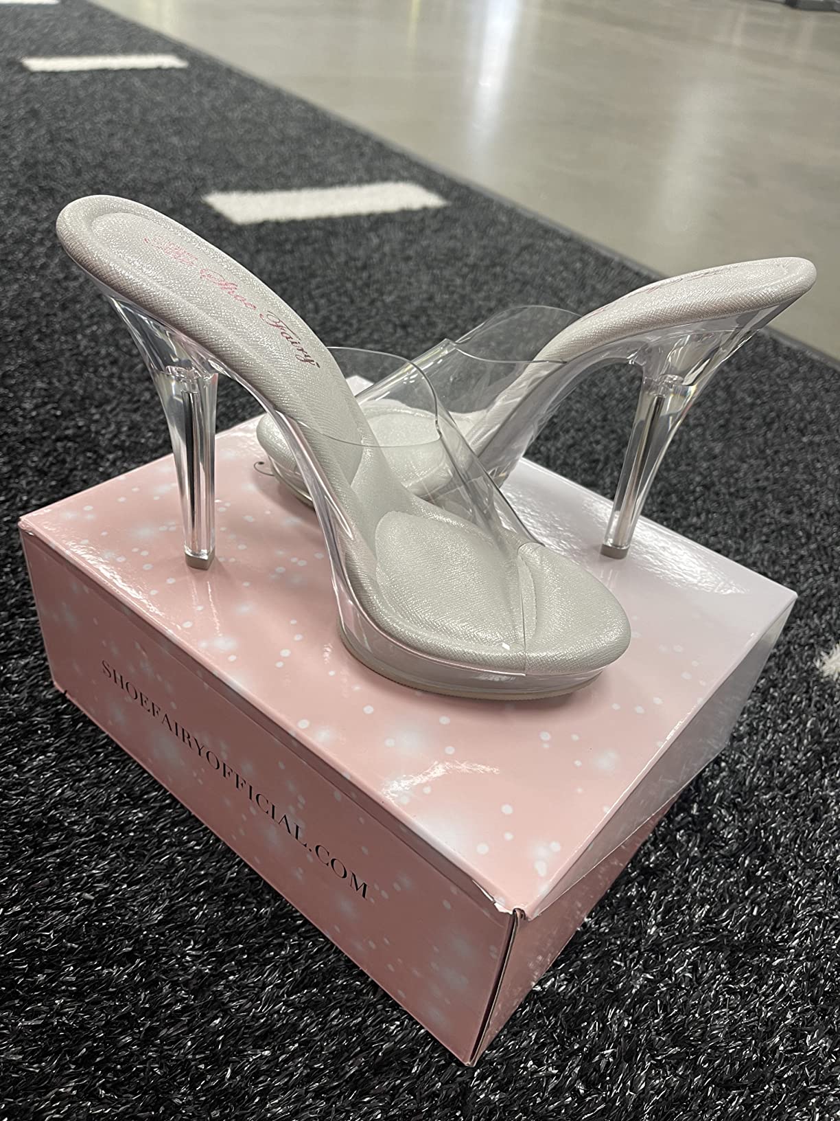 Amazon.com | The Shoe Fairy Olympian Mule Clear Bikini Fitness ...