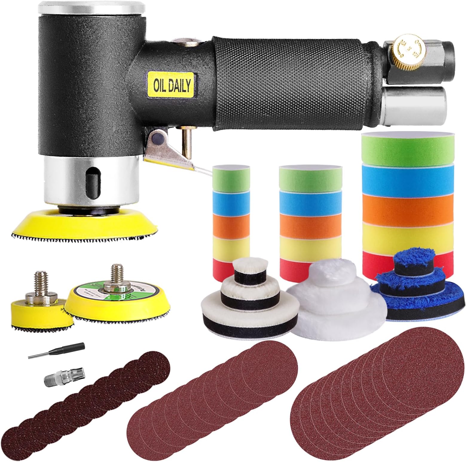 Amazon.com: 2inch 3inch Mini Air Sander Random-Orbital Polisher for car ...