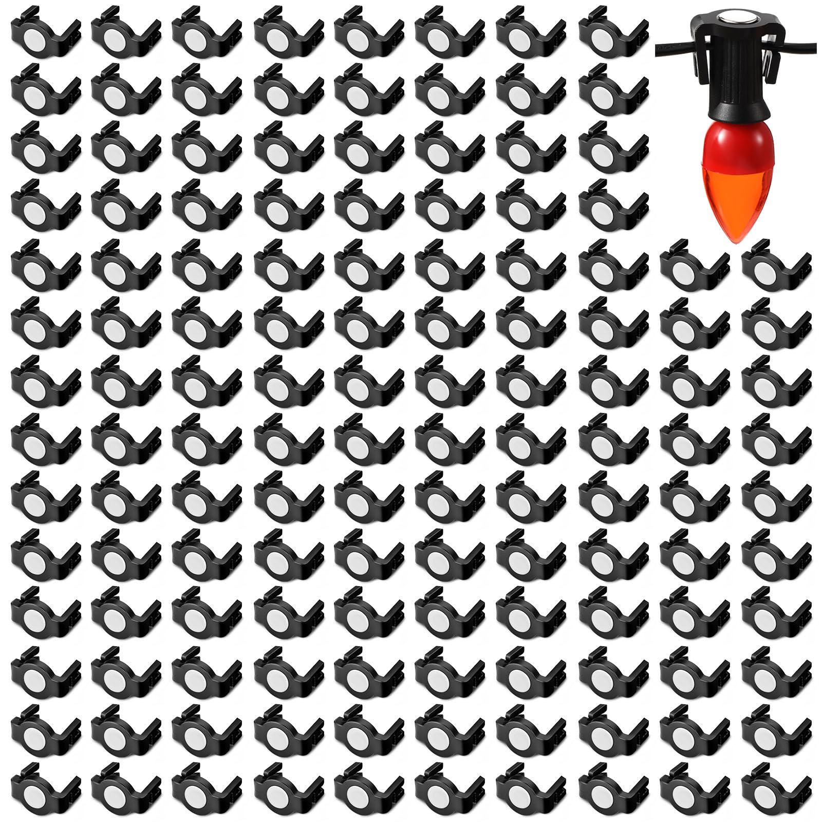 Frienda Magnetic C9 Socket Clips Magnetic Christmas Light Clips for ...