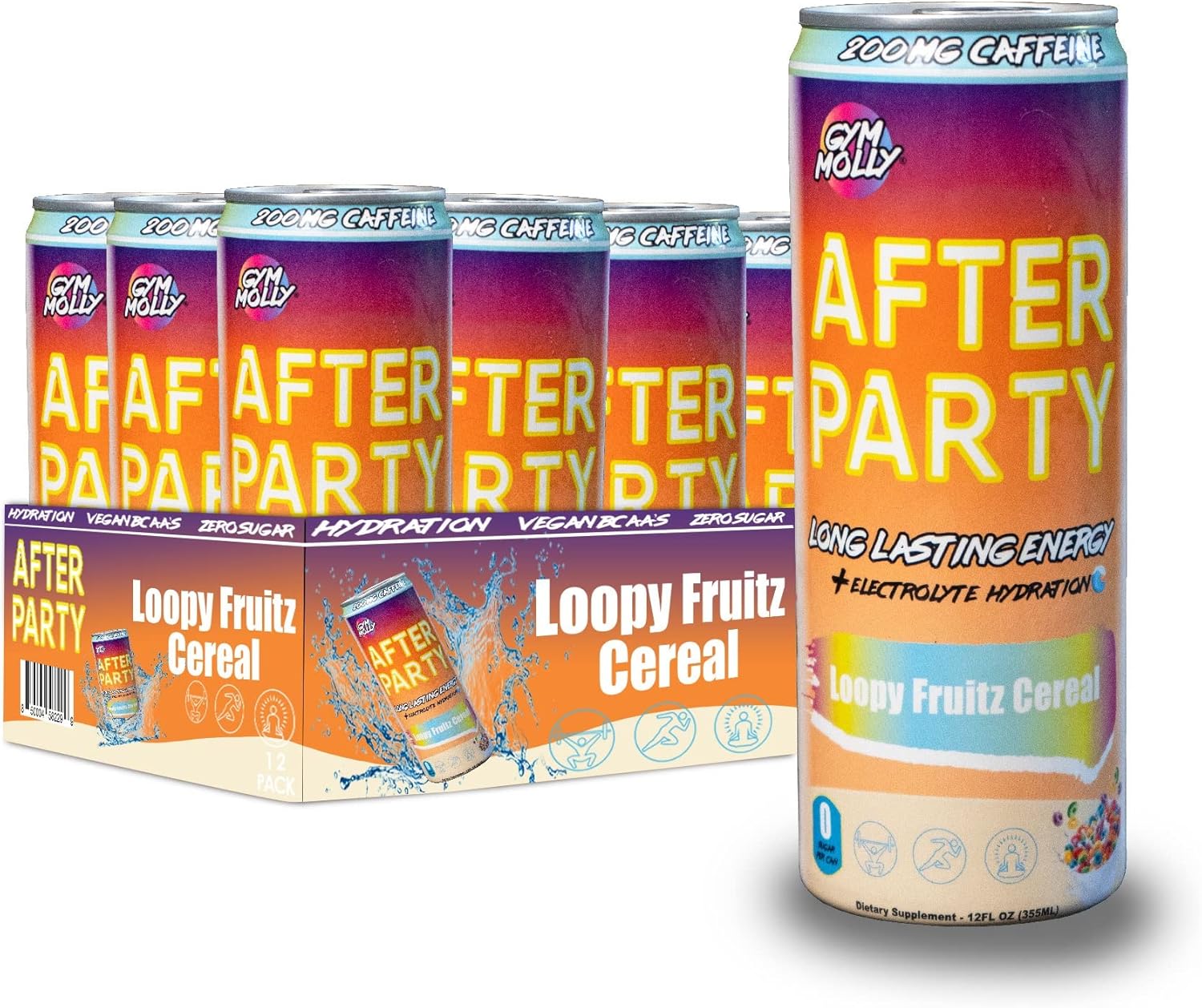 Amazon.com : Gym Loopy Fruitz After Party Hydration Energy Drink Cans ...