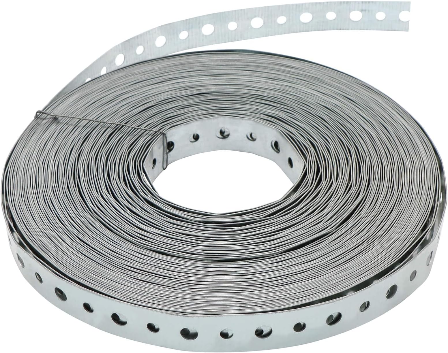 Aiwaiufu Galvanized Pipe Hanger Strap with Holes, 3/4 Inch x 100ft Thin ...
