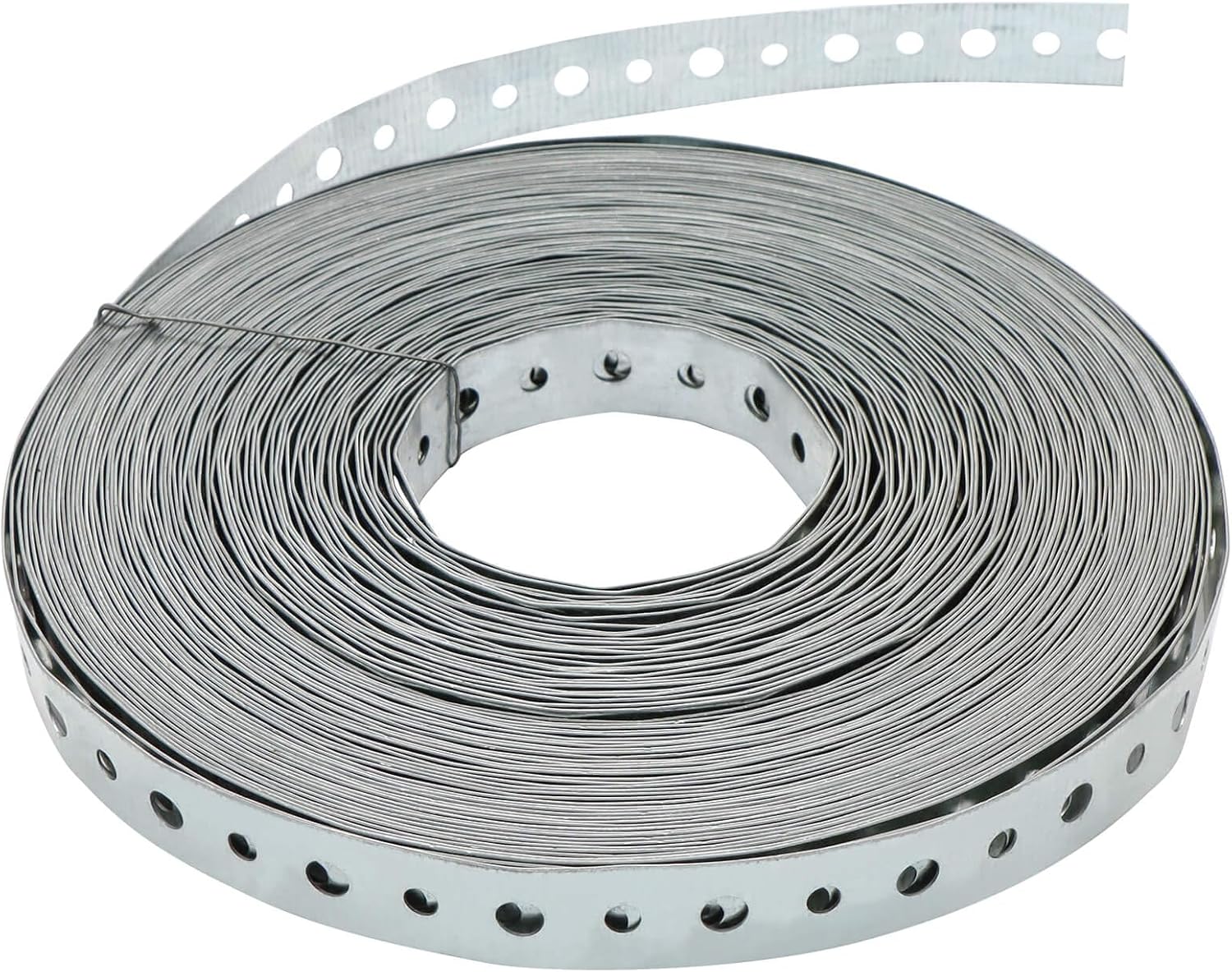 Aiwaiufu Galvanized Pipe Hanger Strap with Holes, 3/4 Inch x 100ft Thin ...