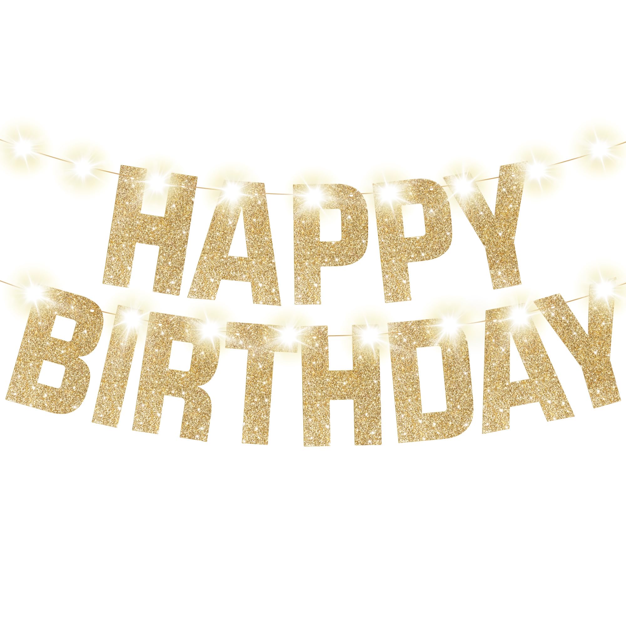 Snapklik.com : Light Up Happy Birthday Banner - 10 Feet, 8 Modes ...
