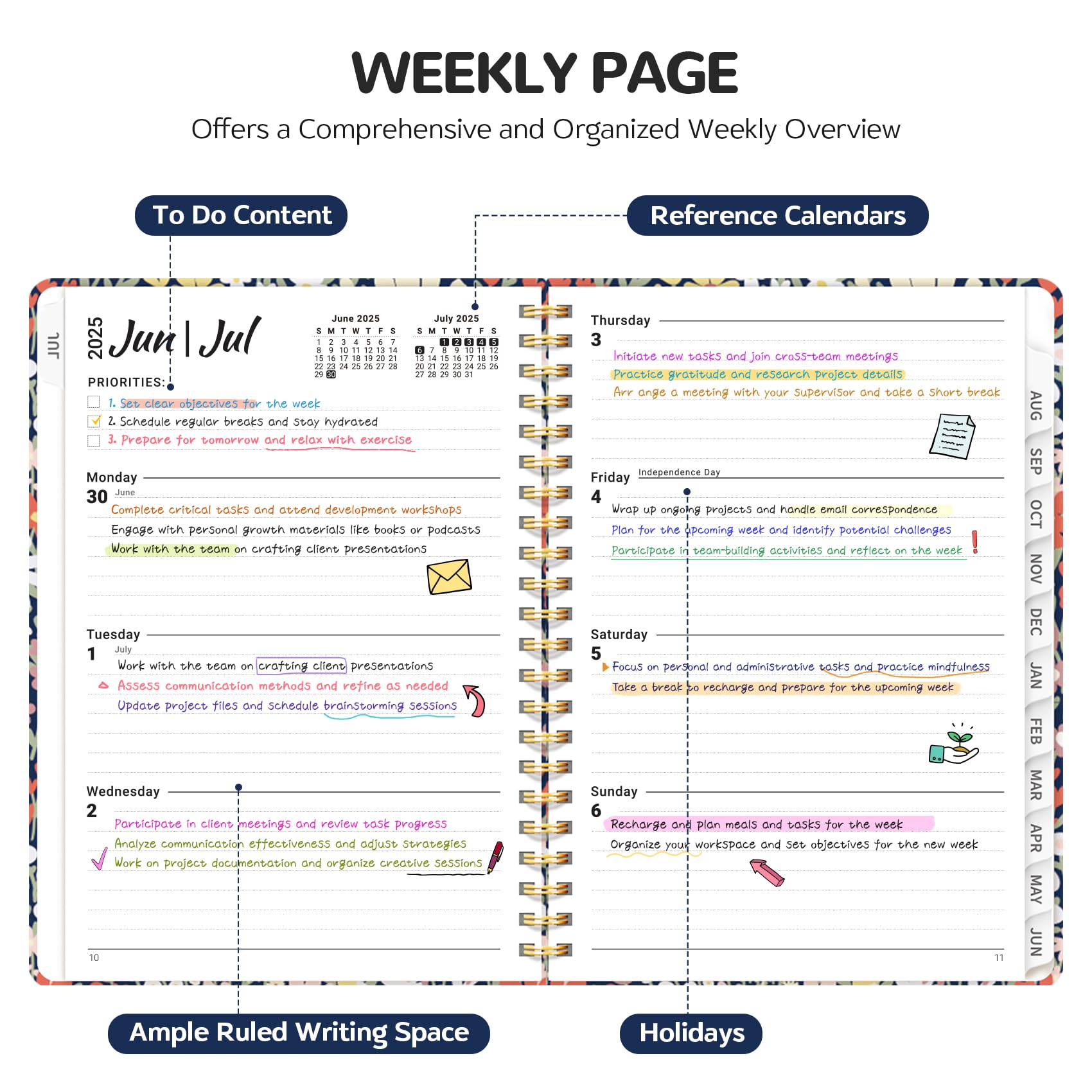Snapklik.com : Planner 2025-2026, Academic Year Weekly And Monthly ...