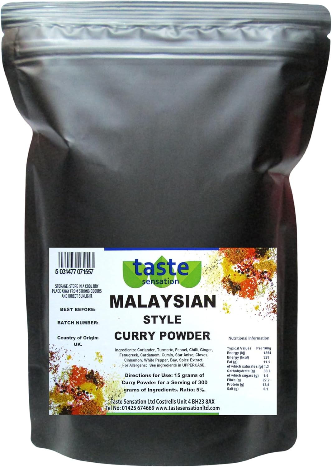 Malaysian Curry Powder 500g Resealable Pouch : Amazon.co.uk: Grocery