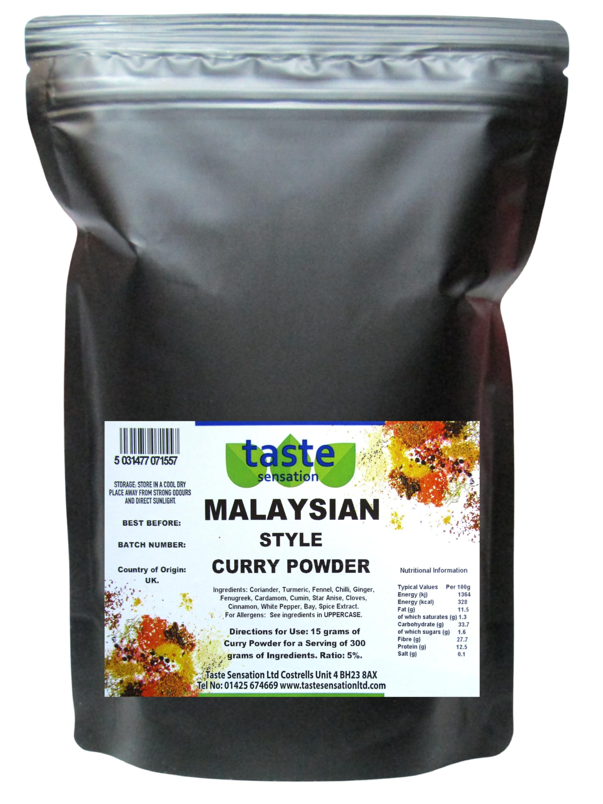 Malaysian Curry Powder - 1kg Resealable Pouch : Amazon.co.uk: Grocery