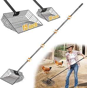 Amazon.com : 10" & 15" 2 Large Chicken Poop Scooper Set for Sand ...