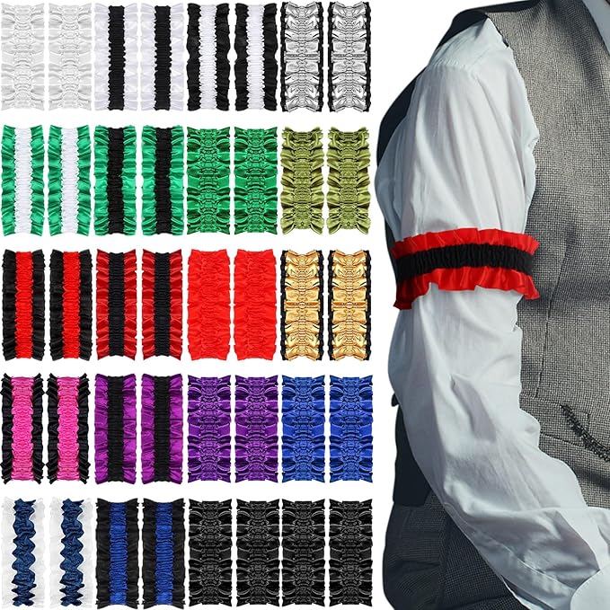 Amazon.com: Tarpop 20 Pairs Colors Sleeve Garters Roaring Arm Garter ...
