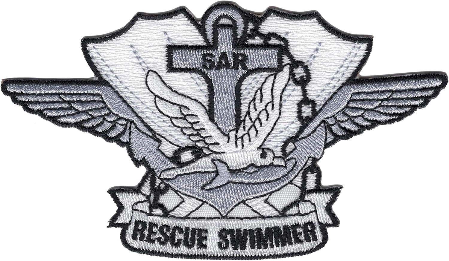 Amazon.com: SAR Search and Rescue Swimmer Silver Badge Patch : Clothing ...