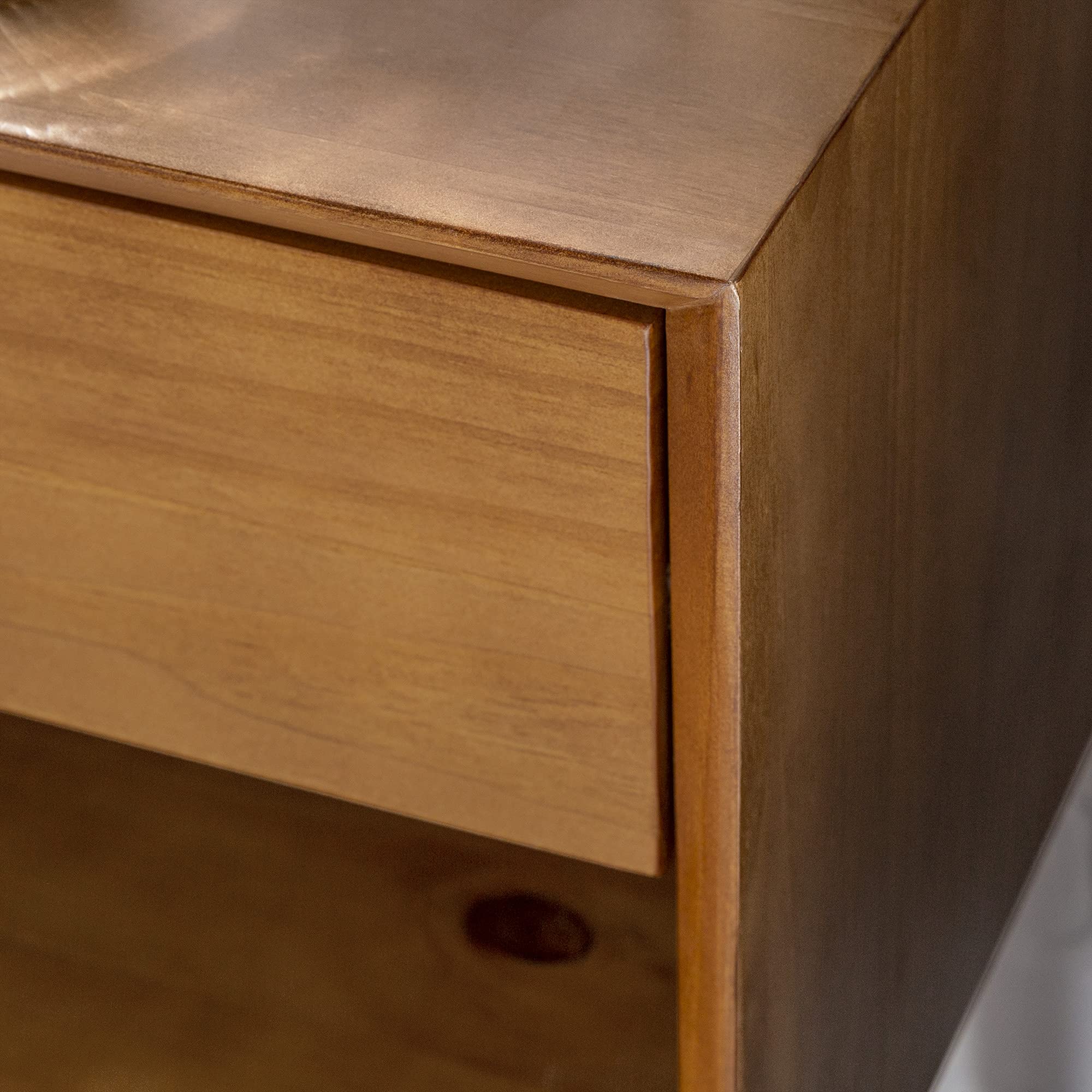 Walker Edison Mid Century Modern Wood Nightstand Side Table Bedroom ...