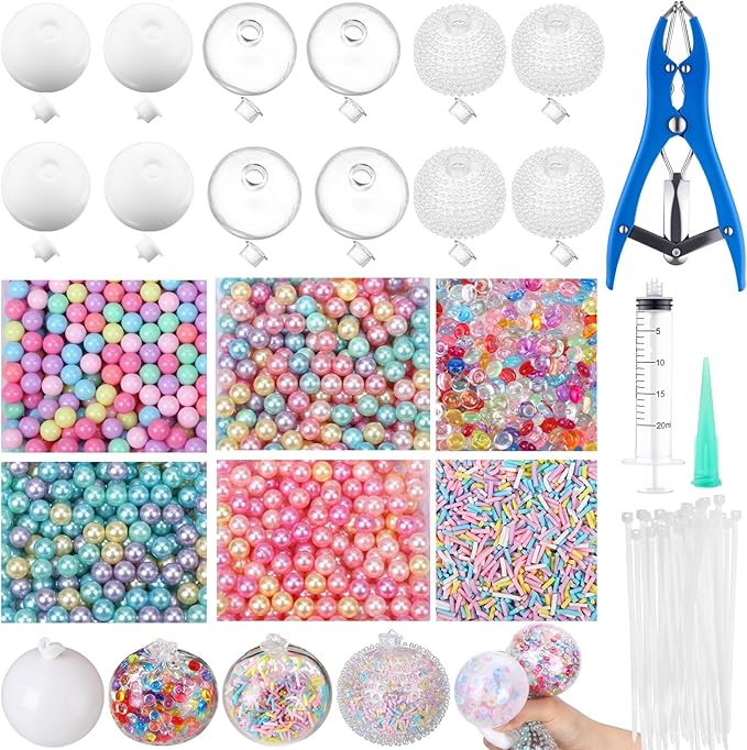 Amazon.com: Simgoing 12 Pcs DIY Stress Ball Making Kit Stress Ball Kit ...