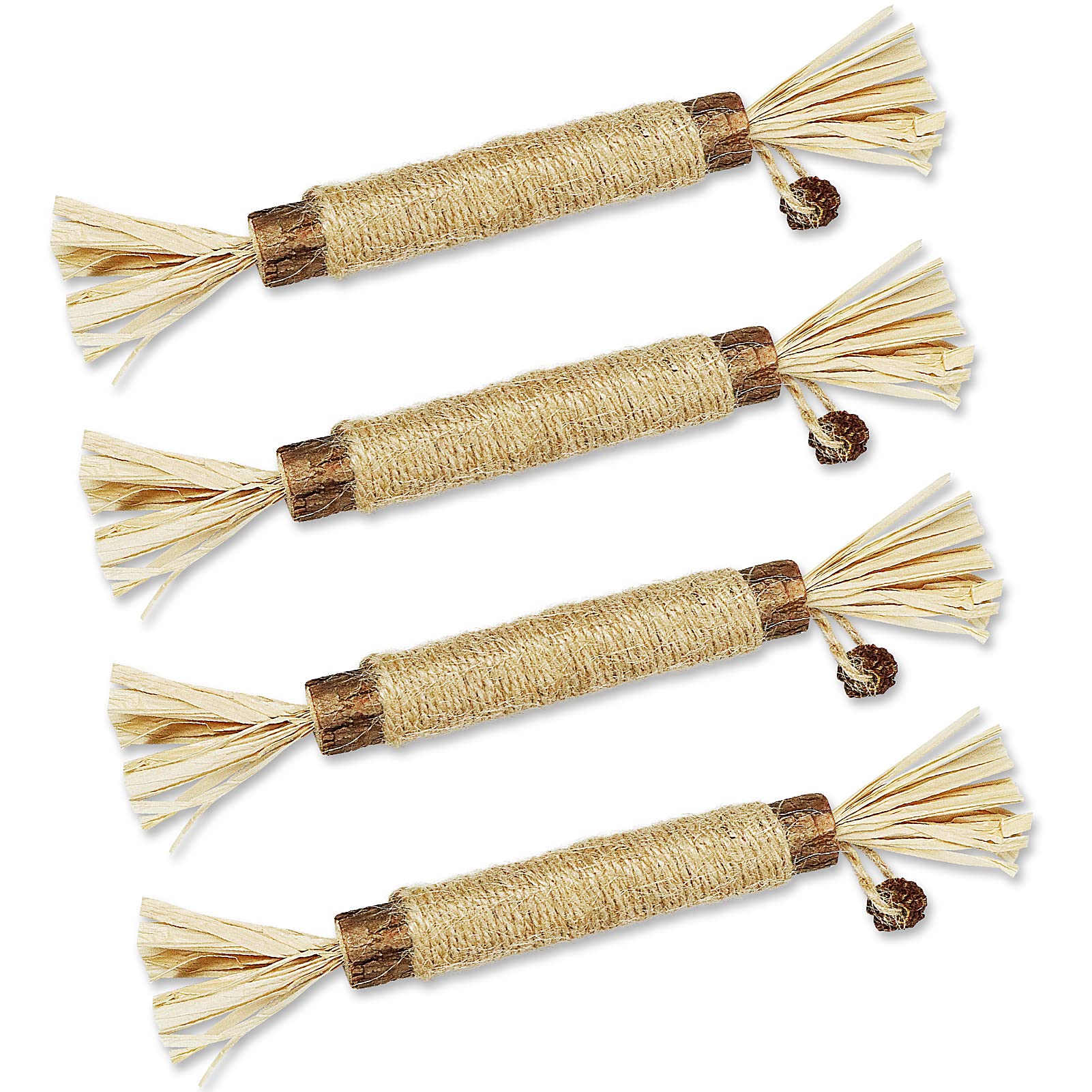 Catnip Toys 4 Pack Silvervine Chew Stick for Indoor Cats, Natural Cat ...