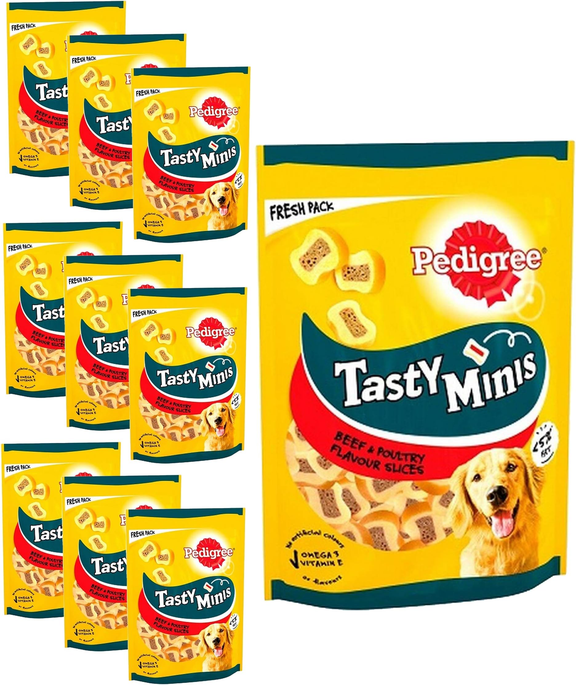 PEDIGREE Tasty Minis Dog Treats Chewy Cubes with Chicken & Duck 130g ...
