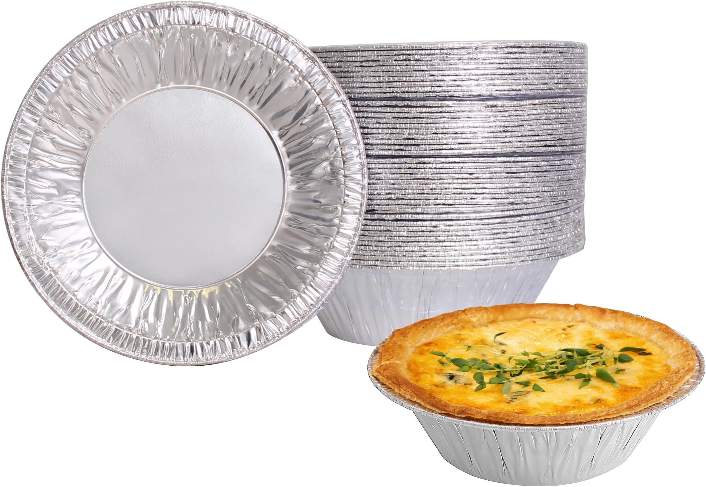 Amazon.com: PARTY BARGAINS 12oz Aluminum Pie Pans - 50 Pack, 6-inch ...