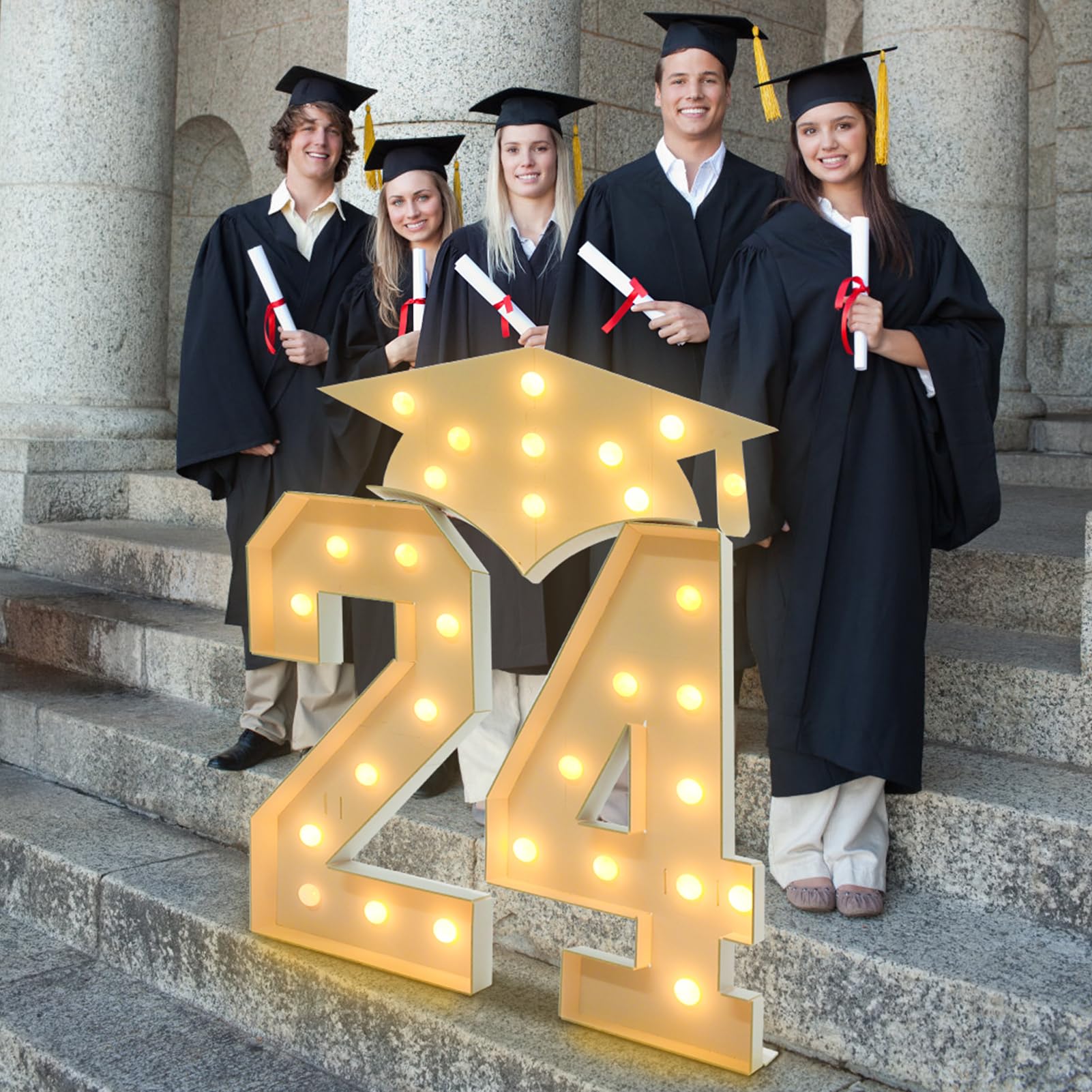 Snapklik.com : Graduation Decorations 2024 Party Numbers: 4.5FT ...