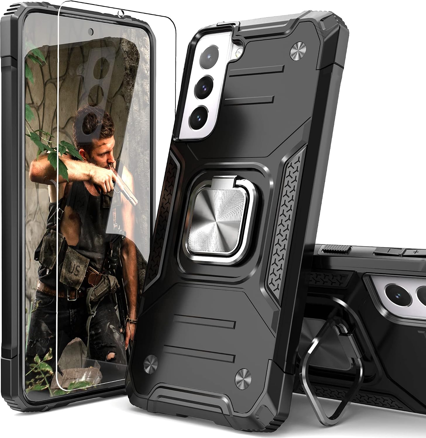 IDYStar for Galaxy S21 5G Case with Screen Protectors,Hybrid Drop Test ...