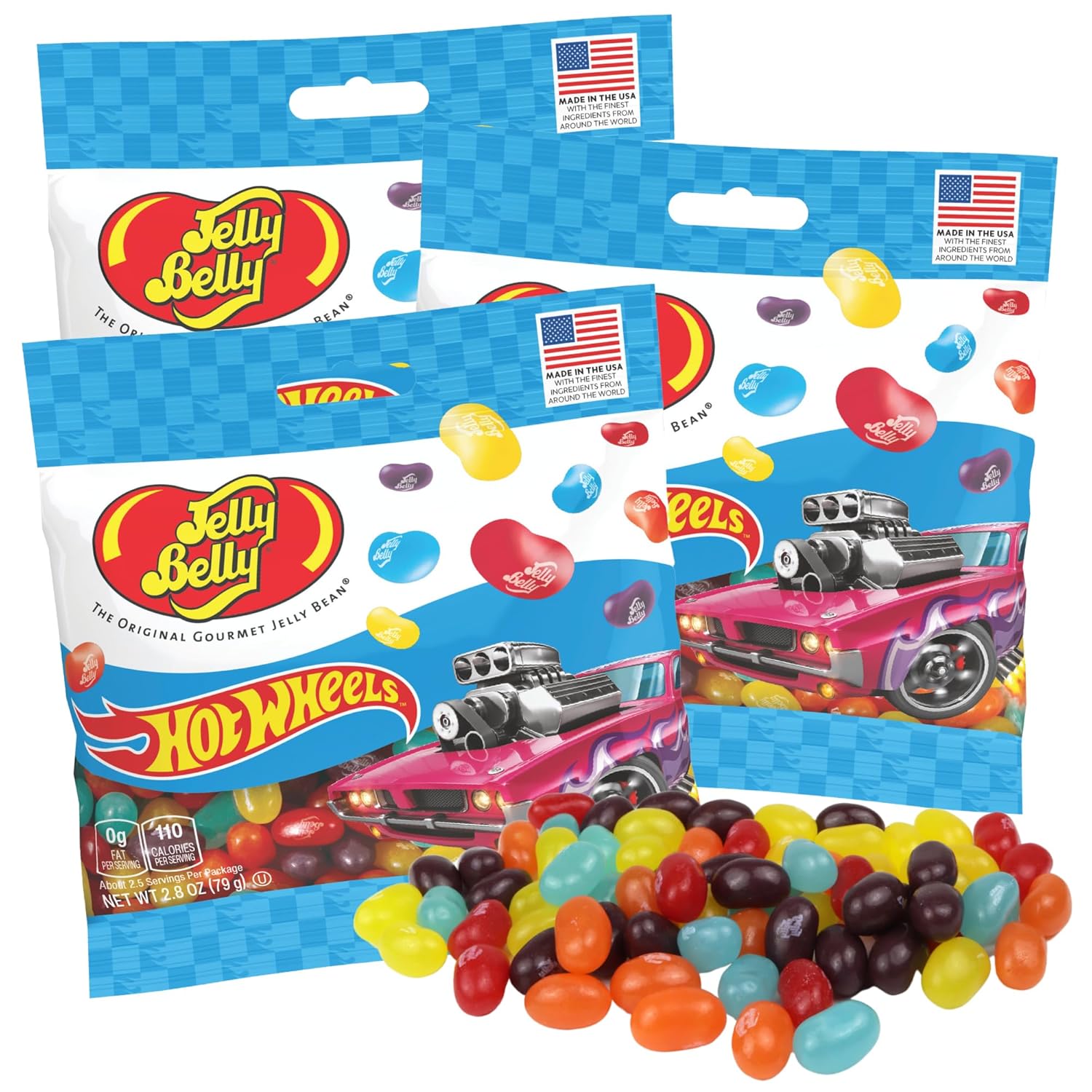 Amazon.com : Hot Rod Themed Jelly Beans, Assorted Fruit Flavored ...