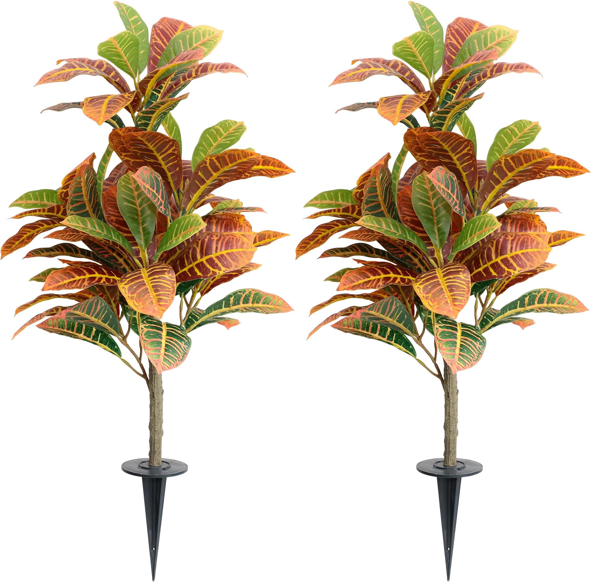 Amazon.com - CAPHAUS 42 Inch Artificial Topiary Croton Tree w/Dried ...