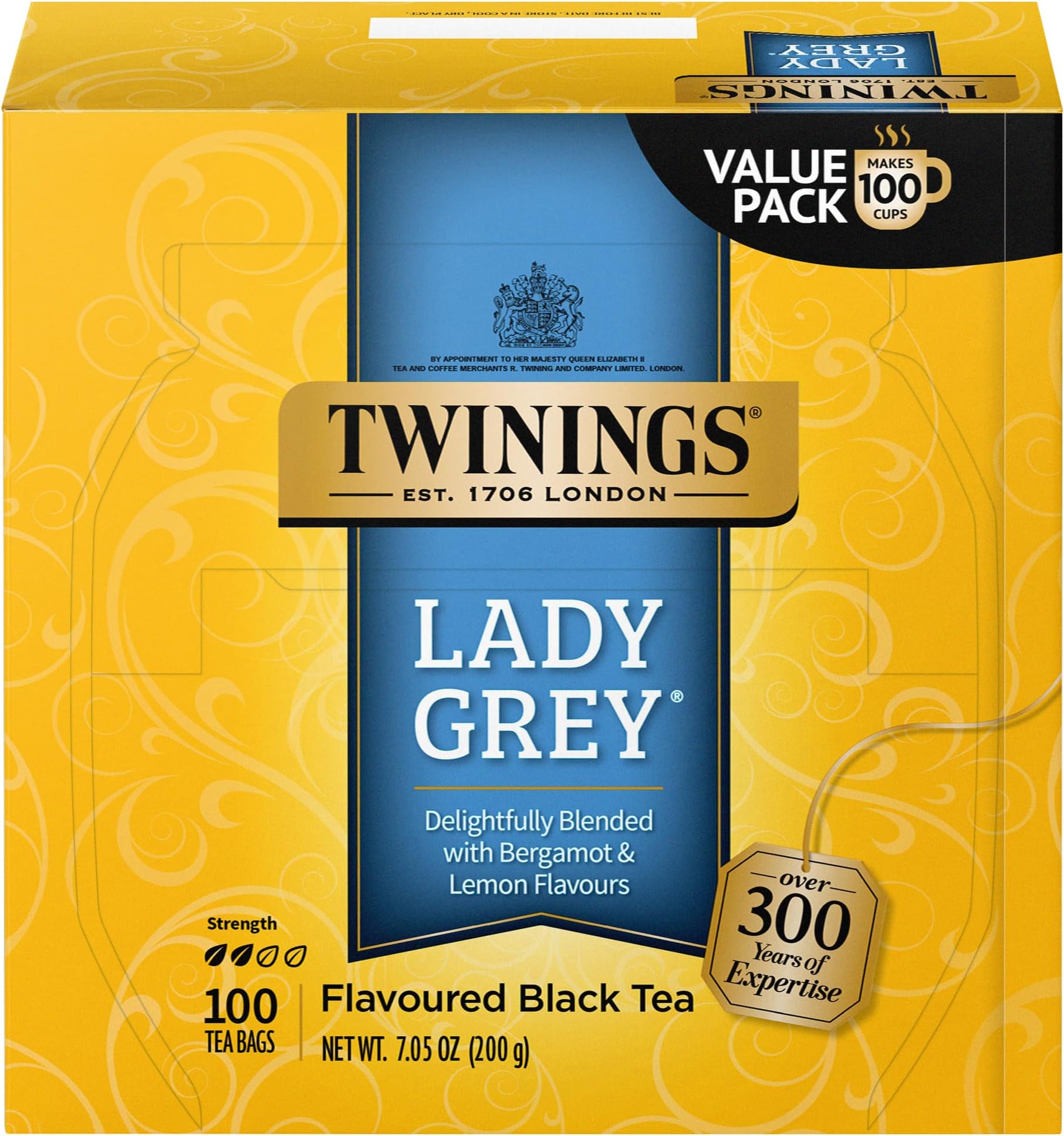 Amazon.com : Twinings - Lady Grey Zesty, Orange & Bright - 100 Tea Bags ...