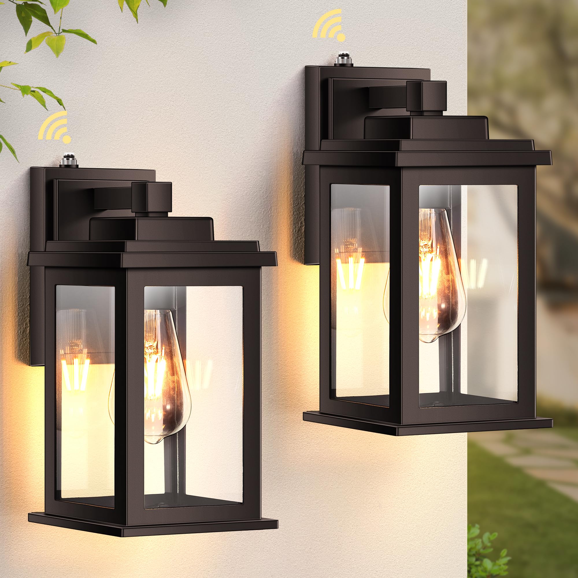 VIANIS Bronze Dusk to Dawn Outdoor Lighting, 2 Pack Outdoor Lights for ...