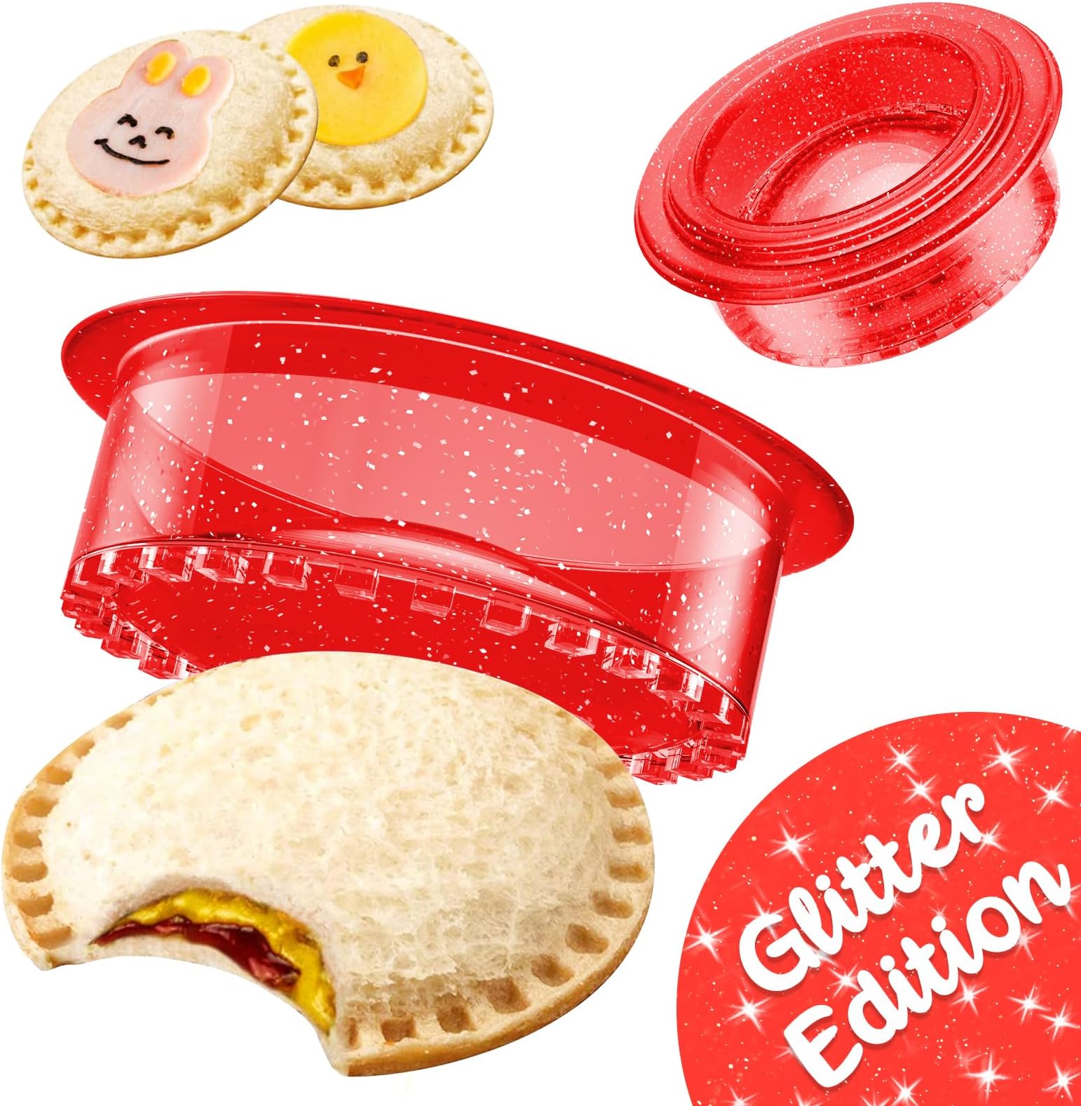 Amazon.com: ETERSION Sandwich Cutter 4 Pieces 4 Inches Uncrustable ...
