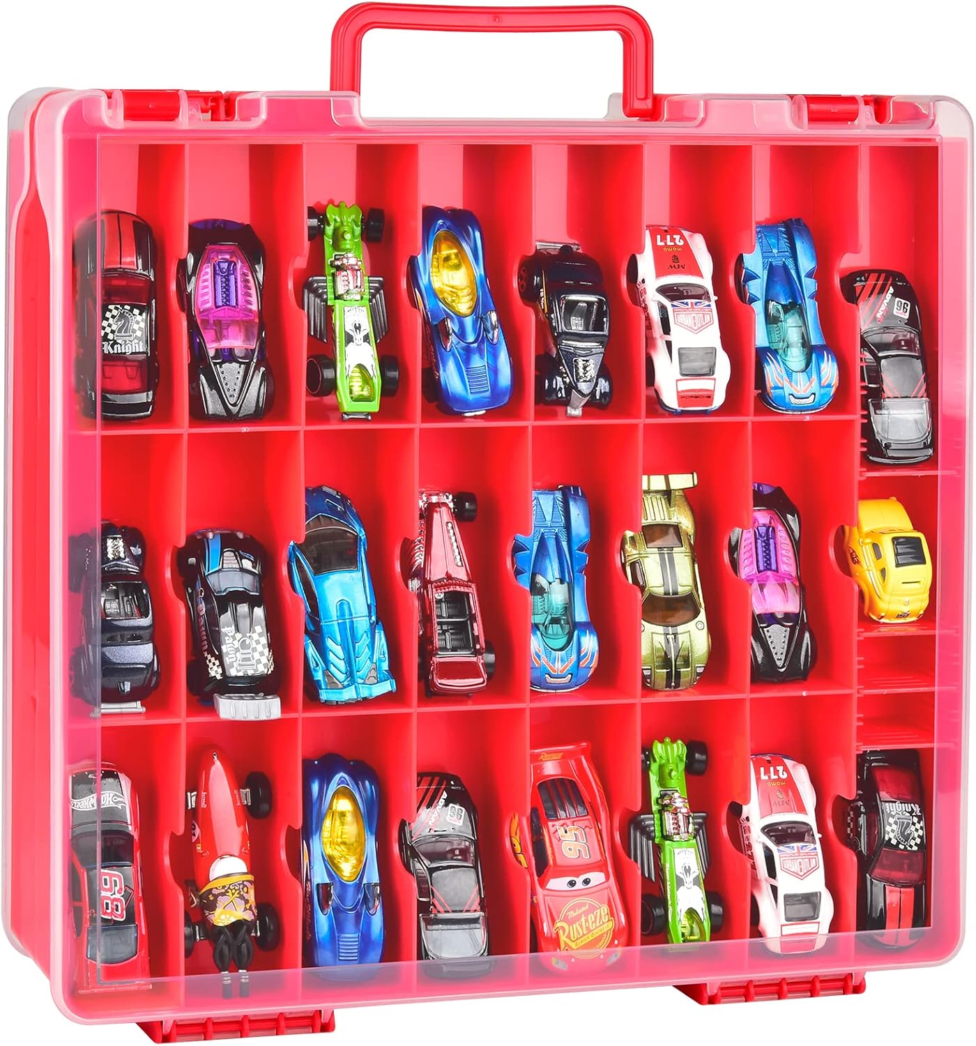 Amazon.com: Double Sided Toy Storage Organizer Case for Hot Wheels Car ...