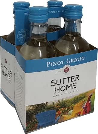 Sutter Home Pinot Grigio 4pk, 187 mL Bottles at Amazon's Wine Store