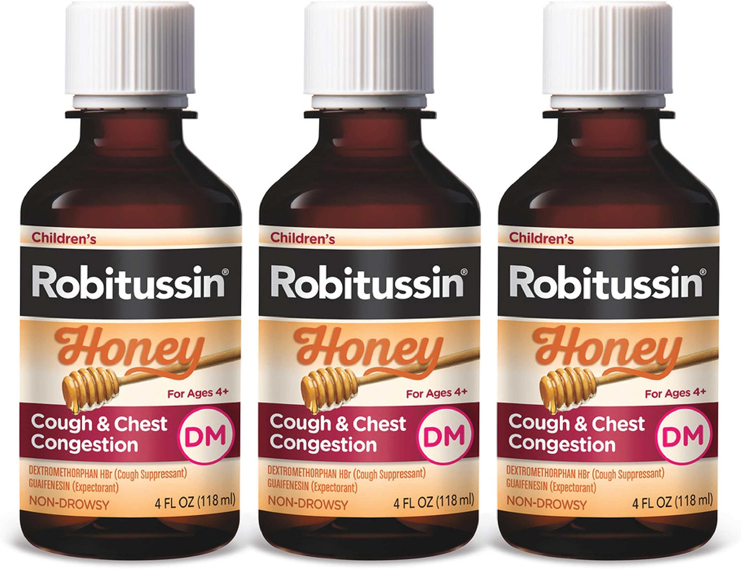 Amazon.com: Robitussin Honey Cough and Chest Congestion DM, Children's ...