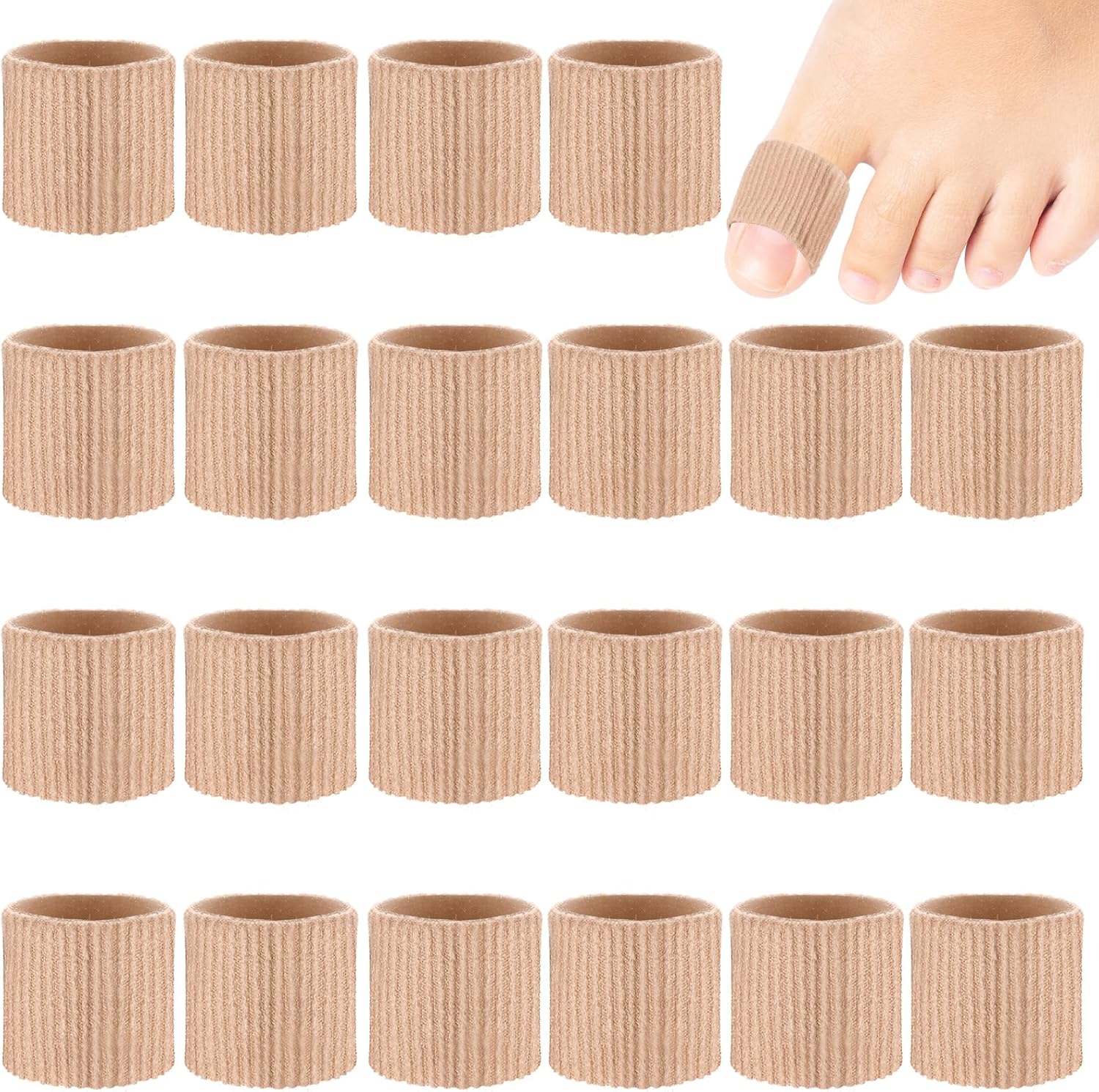 Amazon.com: Blulu 24 Pieces Toe Tubes 0.98 Inches Cushion Tube Corn ...