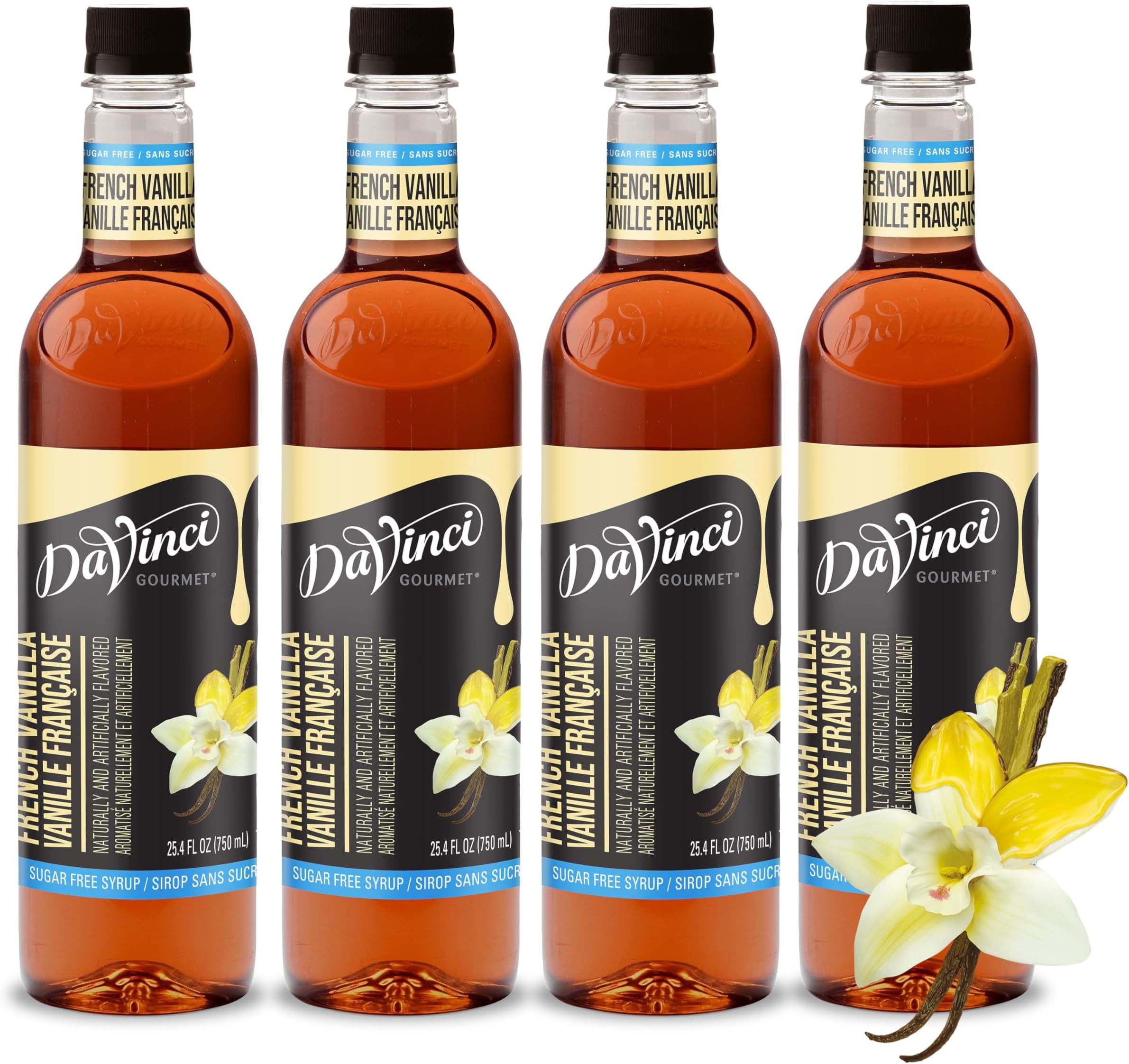 Amazon.com: DaVinci Gourmet Sugar-Free French Vanilla Syrup, 25.4 Fl Oz ...
