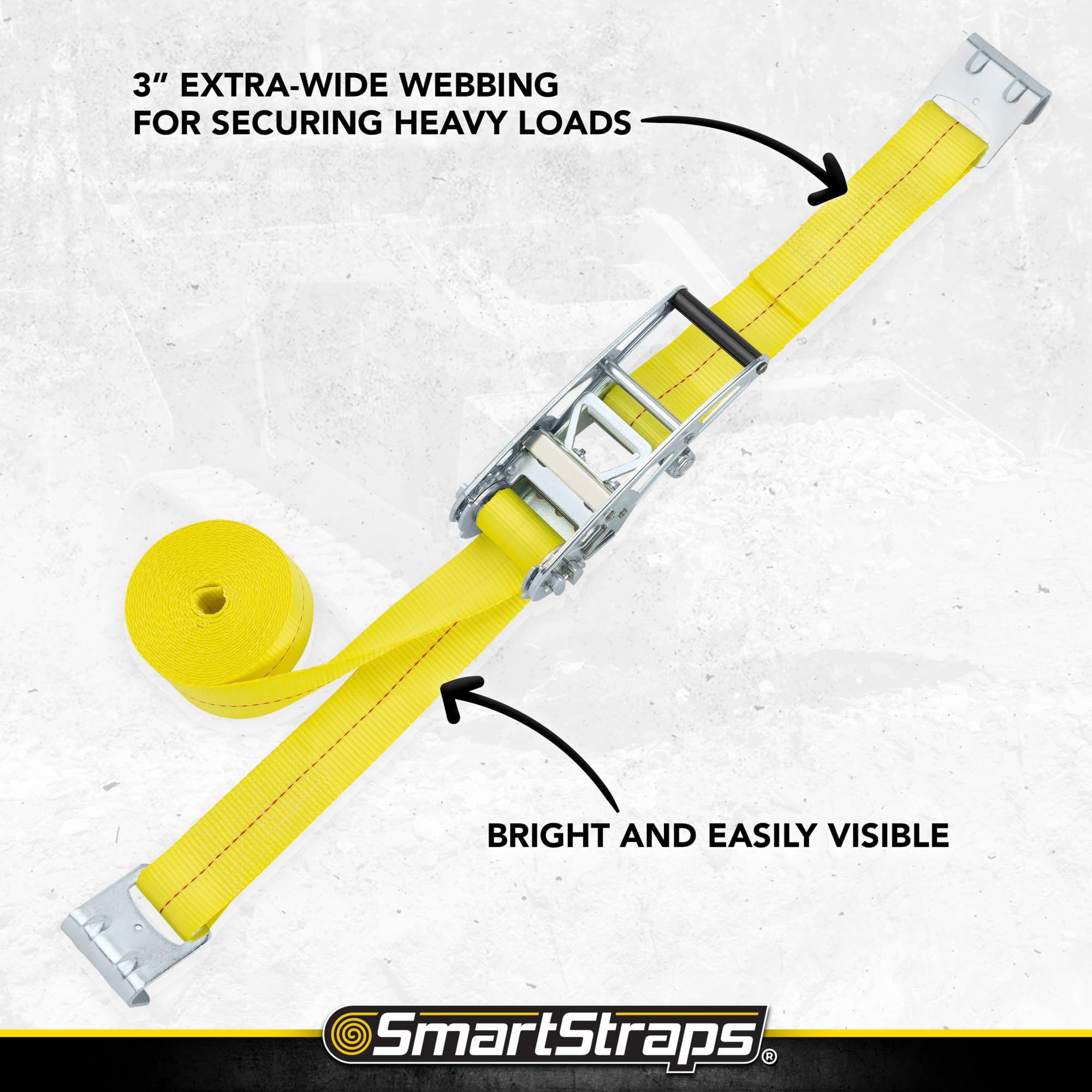 Snapklik.com : SmartStraps Commercial-Grade Stamped Ratchet Tie-Down ...
