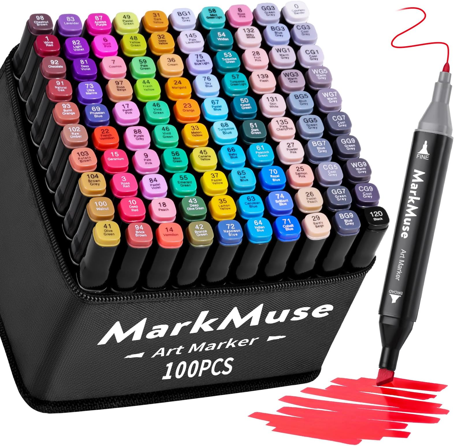 RuiHawk 80+2 Farben Alkohol Stifte Set, Meißel & Feine Verdoppelt Kunst ...