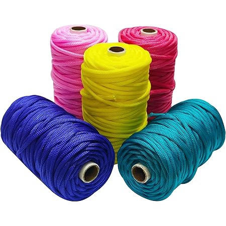 Asian Hobby Crafts Nylon Knot Macrame Thread, Braided Nylon Macrame ...