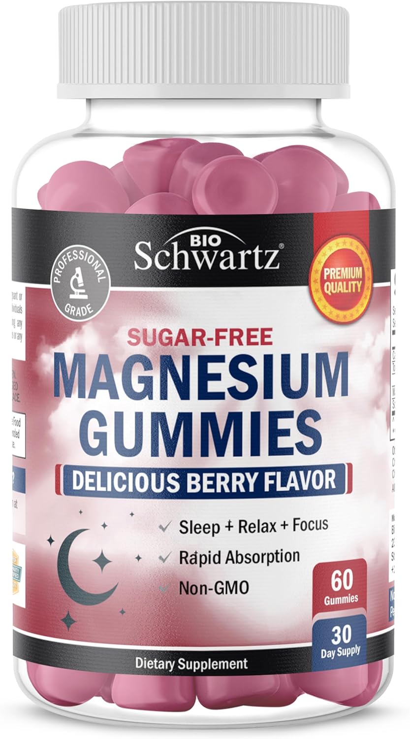 Amazon.com: BioSchwartz Sugar Free Magnesium Gummies (30 Servings ...