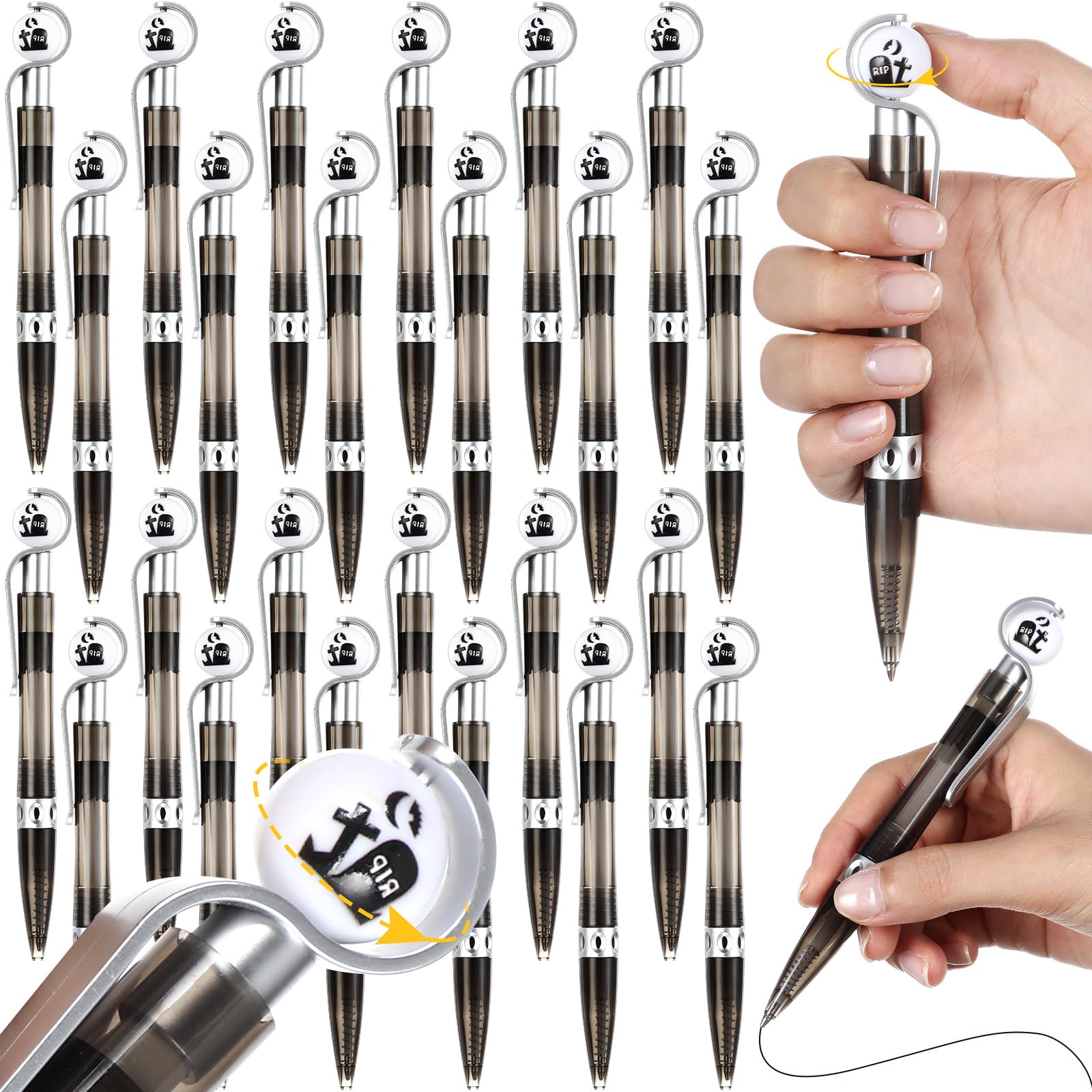 Amazon.com: Sayglossy 24 Pcs Halloween Pens Halloween Ballpoint Pens ...