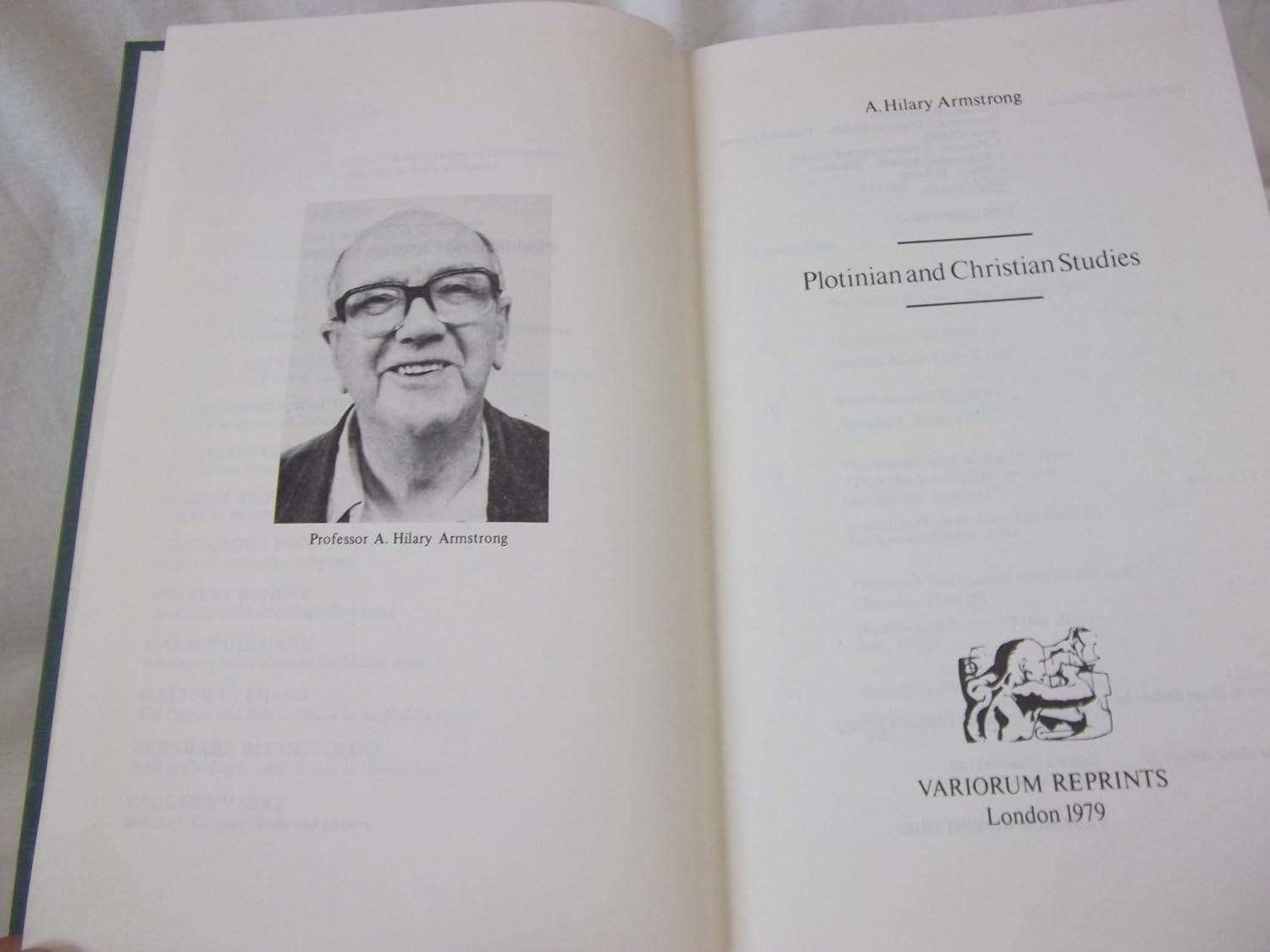 Plotinian and Christian Studies (Collected Studies ; Cs 102): Armstrong ...